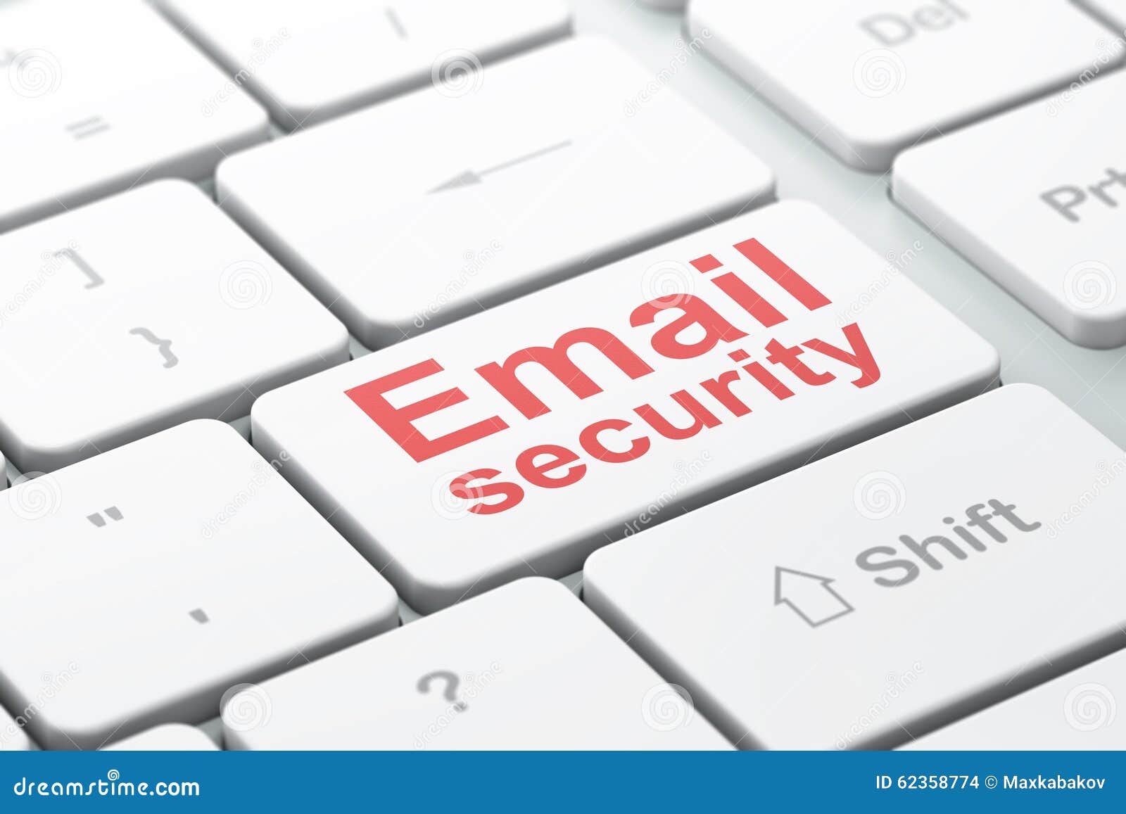 Security Concept: Email Security On Computer Stock Illustration ...