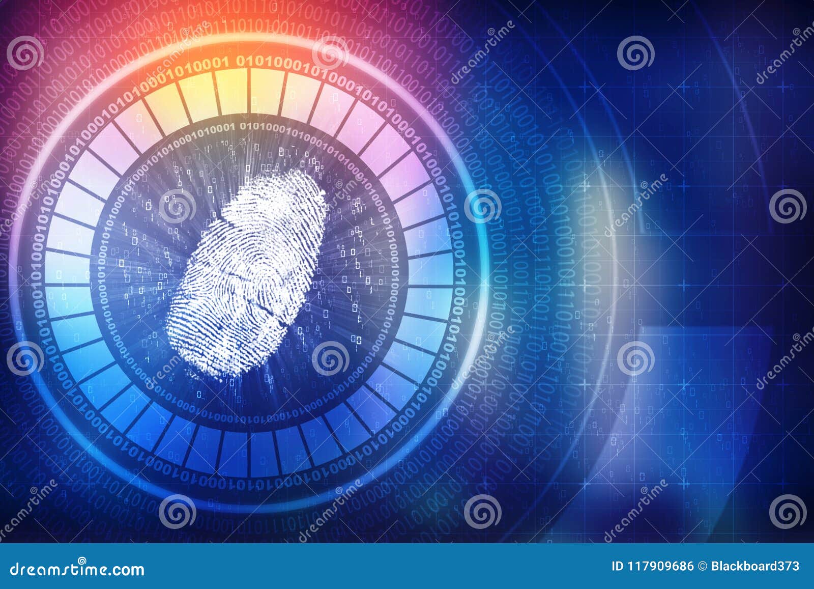 Fingerprint Security Background in Technology Background Stock ...