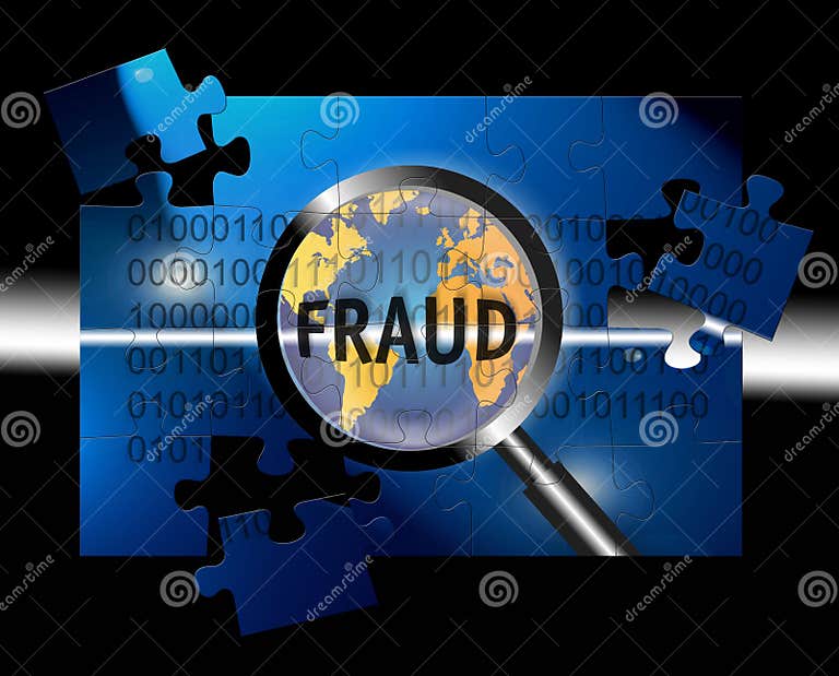 Security Concept Focus Fraud Stock Illustration - Illustration of ...