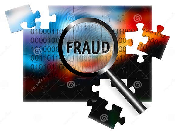 Security Concept Focus Fraud Stock Illustration - Illustration of ...