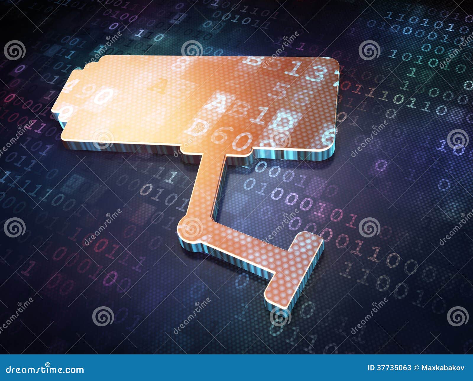 Security Concept Golden Cctv Camera Digital Stock Illustrations – 28 ...