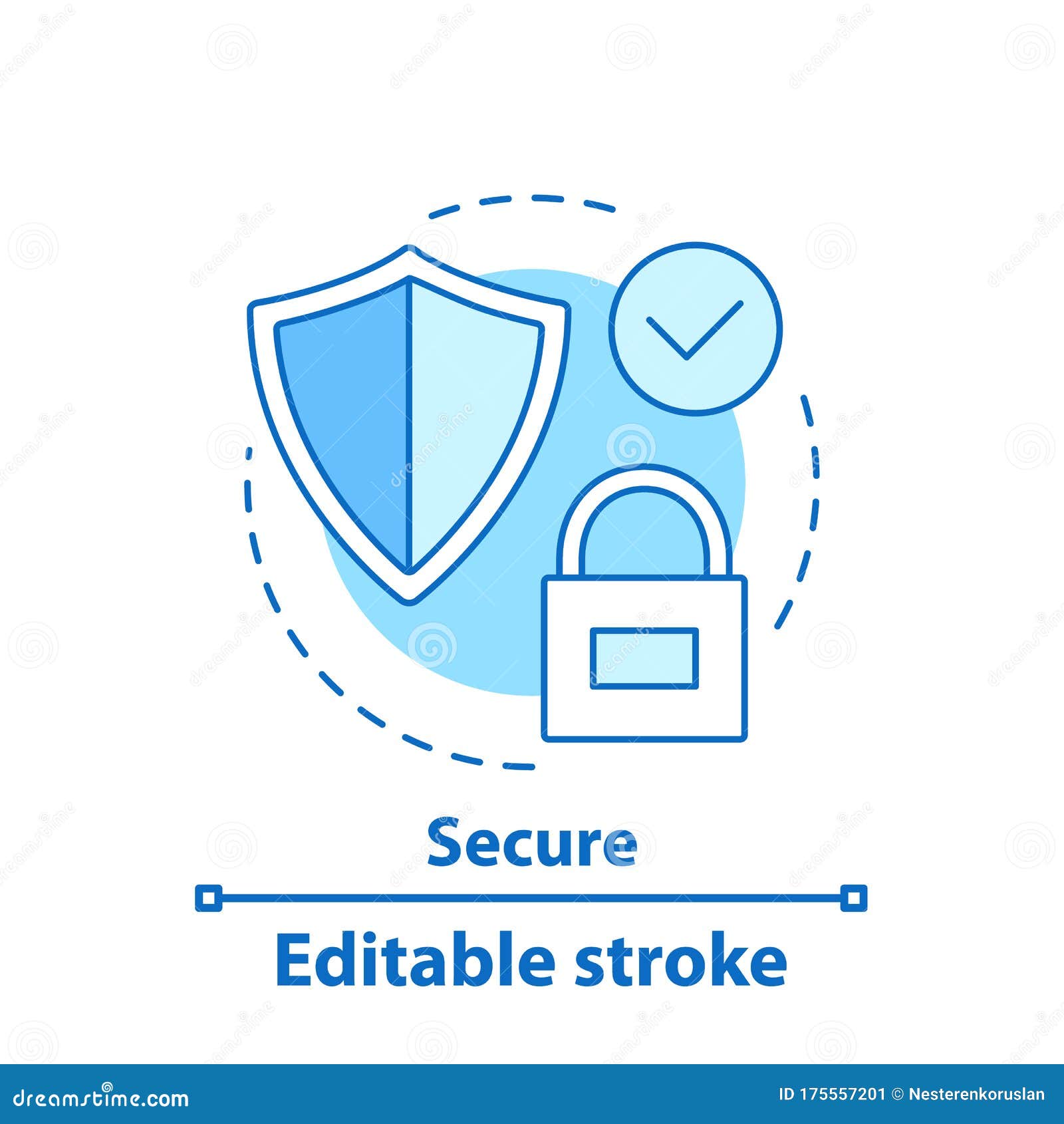 Security concept icon stock vector. Illustration of abstract - 175557201