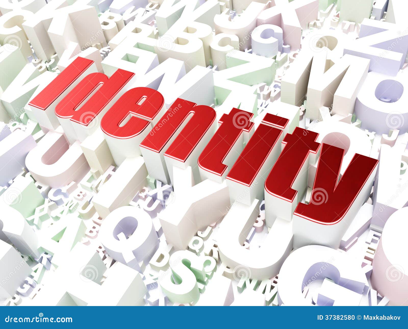 Security Concept: Identity on Alphabet Background Stock Illustration ...