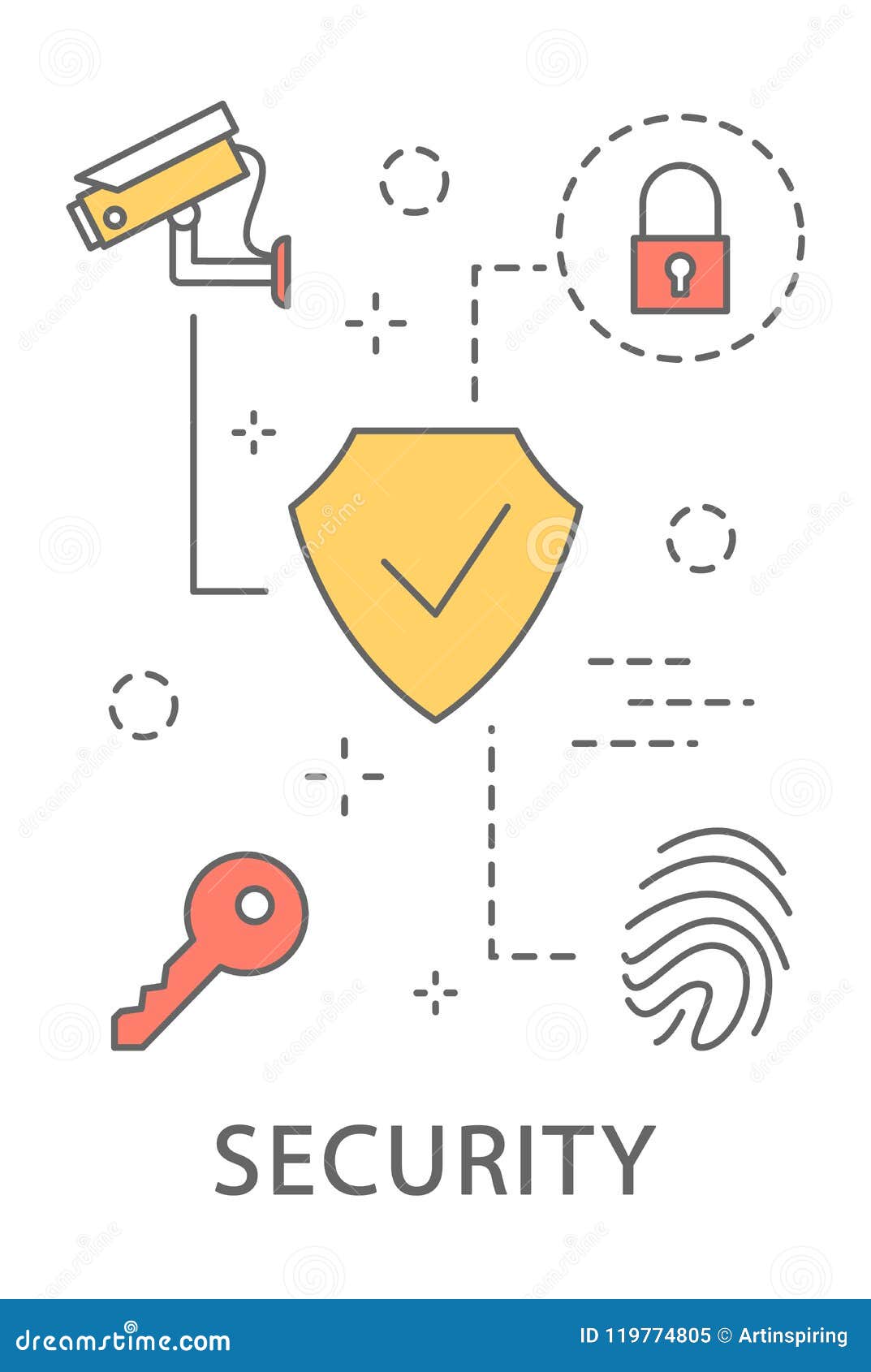 Security Concept Illustration. Stock Vector - Illustration of business ...