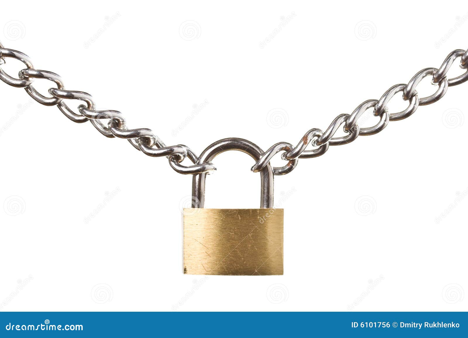 Security Concept - Padlock on Chain Isolated Stock Photo - Image of ...