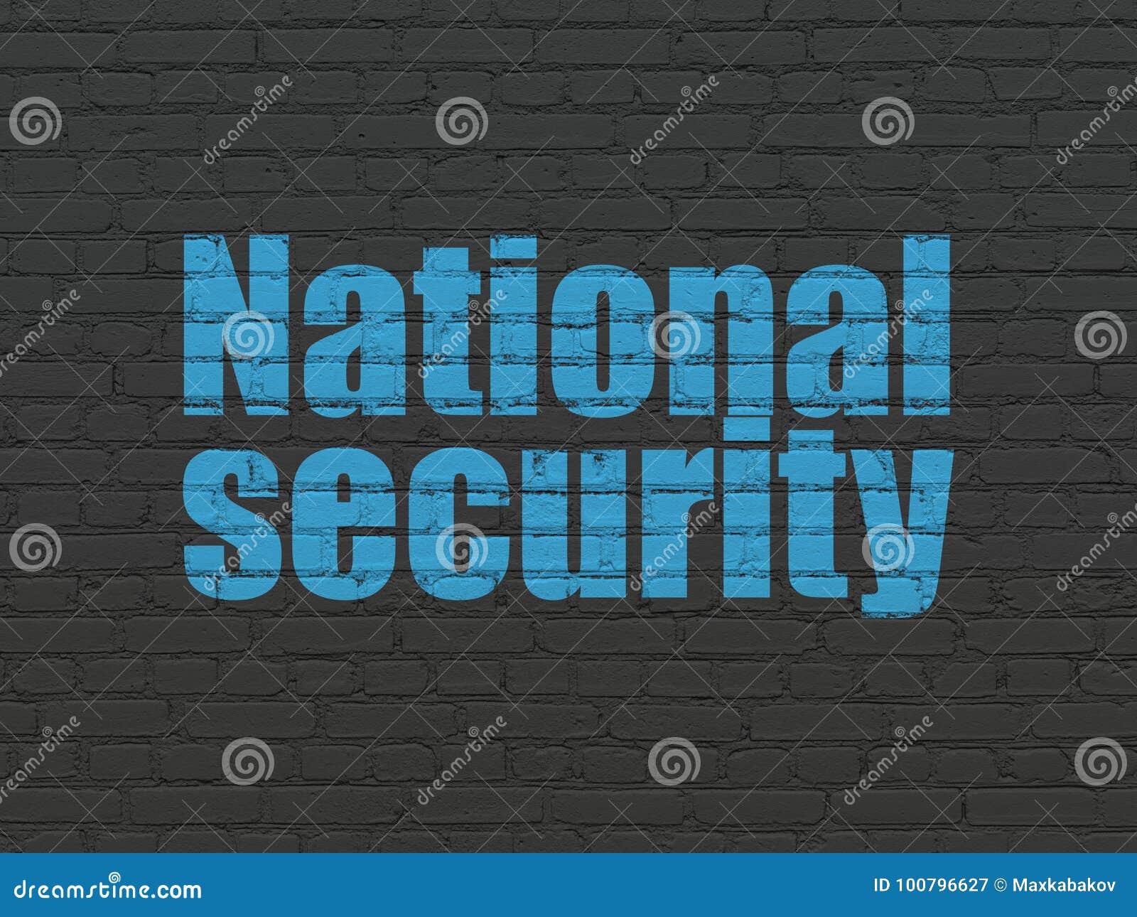 Security Concept: National Security on Wall Background Stock ...