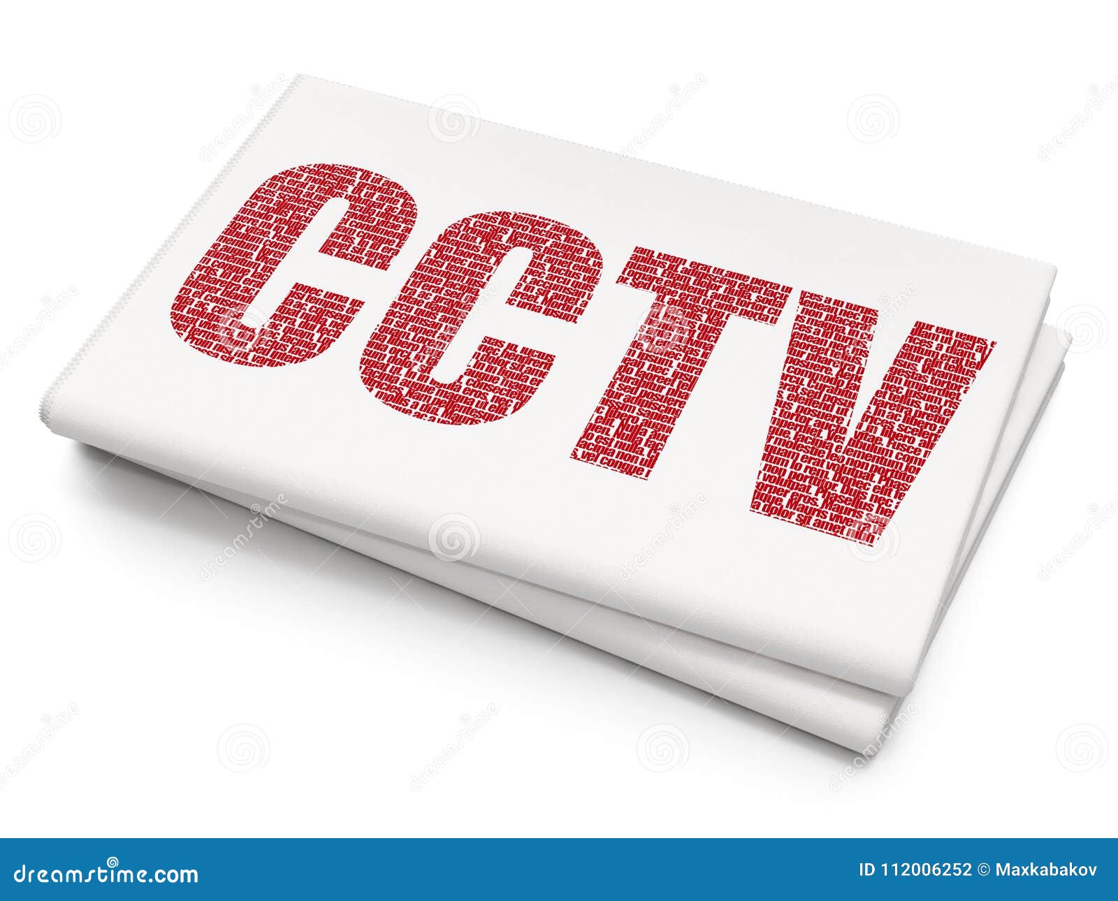 Security Concept: CCTV on Blank Newspaper Background Stock Illustration ...