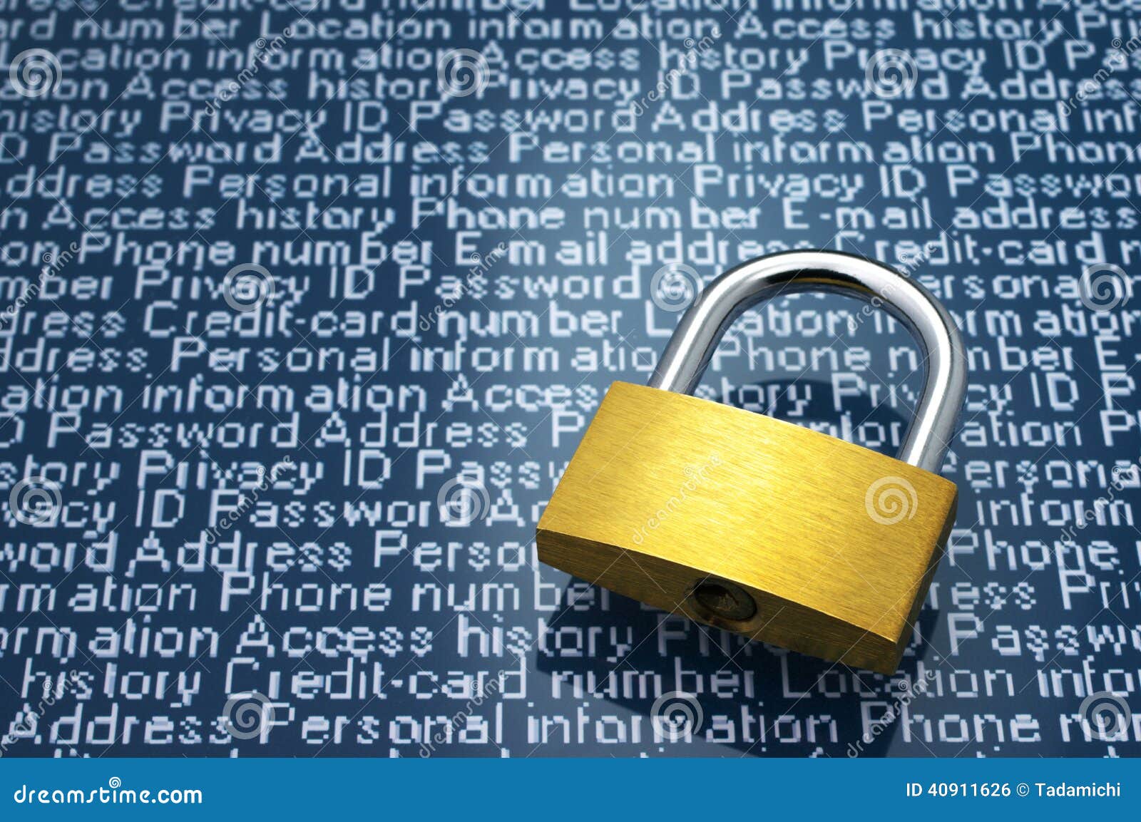 Security Concept: Protection of Personal Information. Stock Photo ...