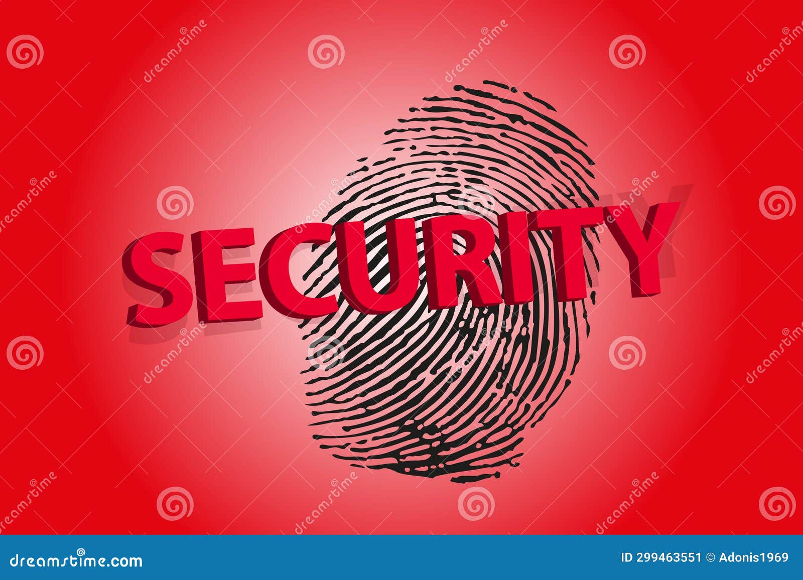 Security concept on red stock illustration. Illustration of ...