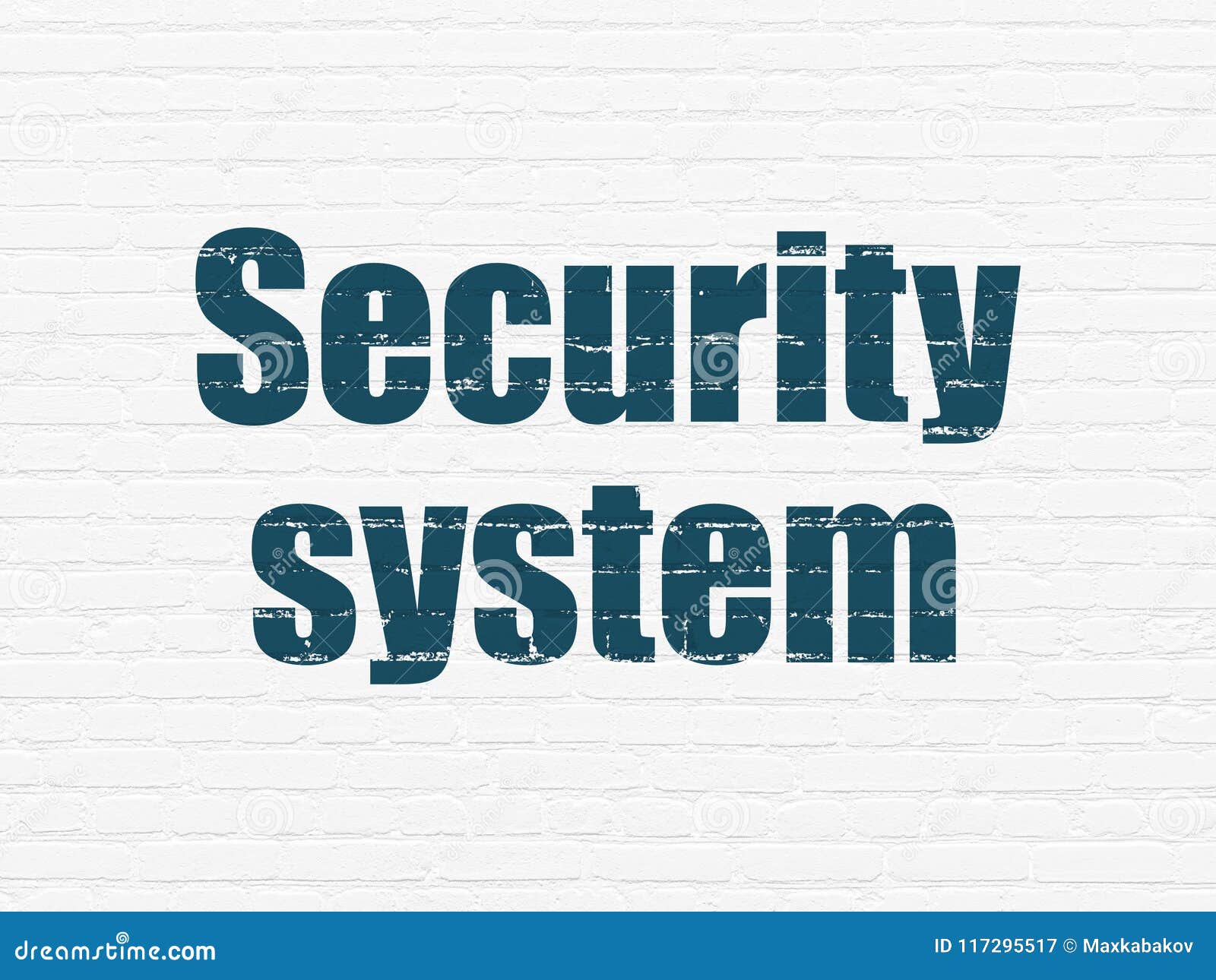 Security Concept: Security System on Wall Background Stock Illustration ...