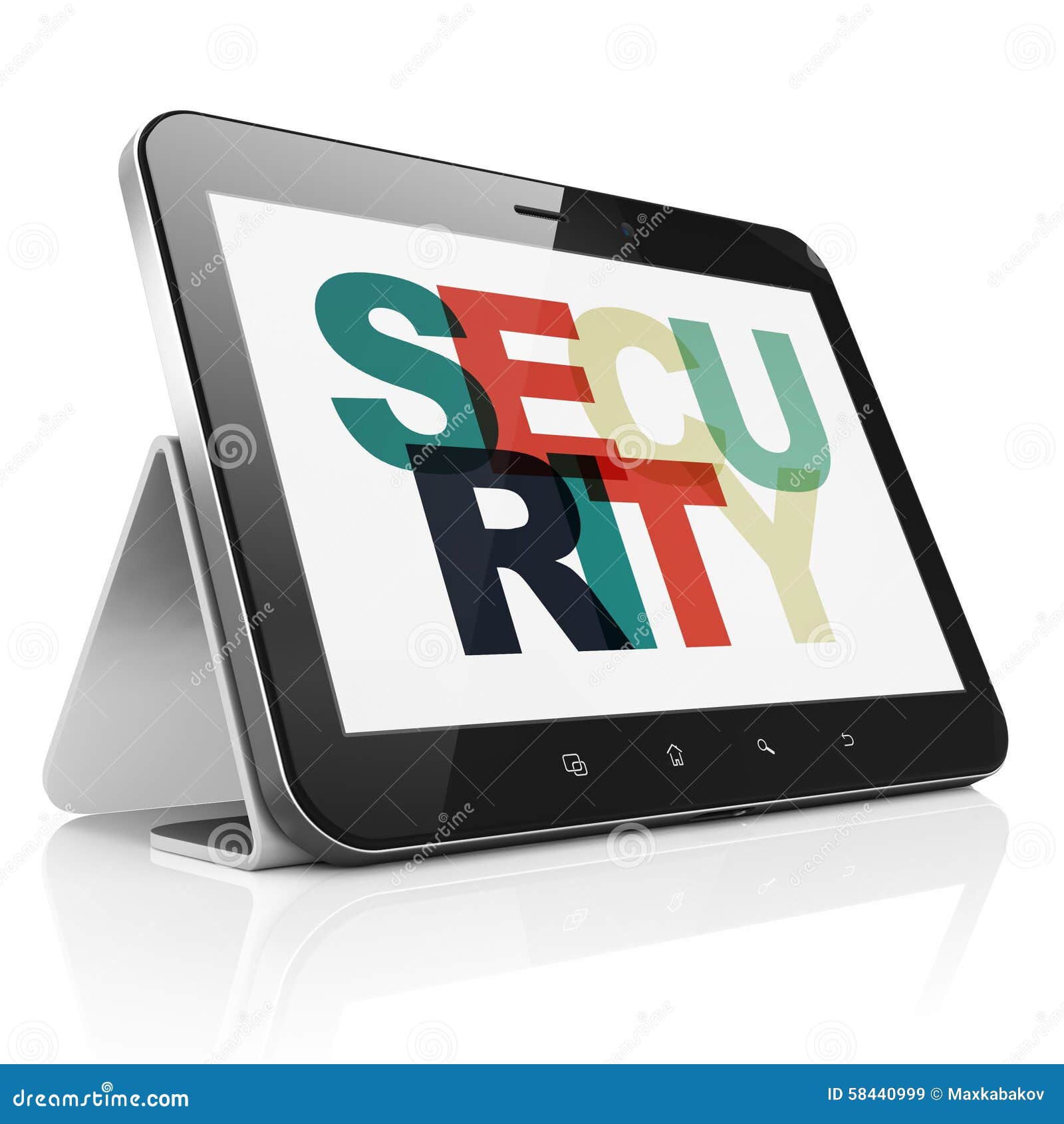 Security Concept: Security on Tablet Computer Stock Illustration ...