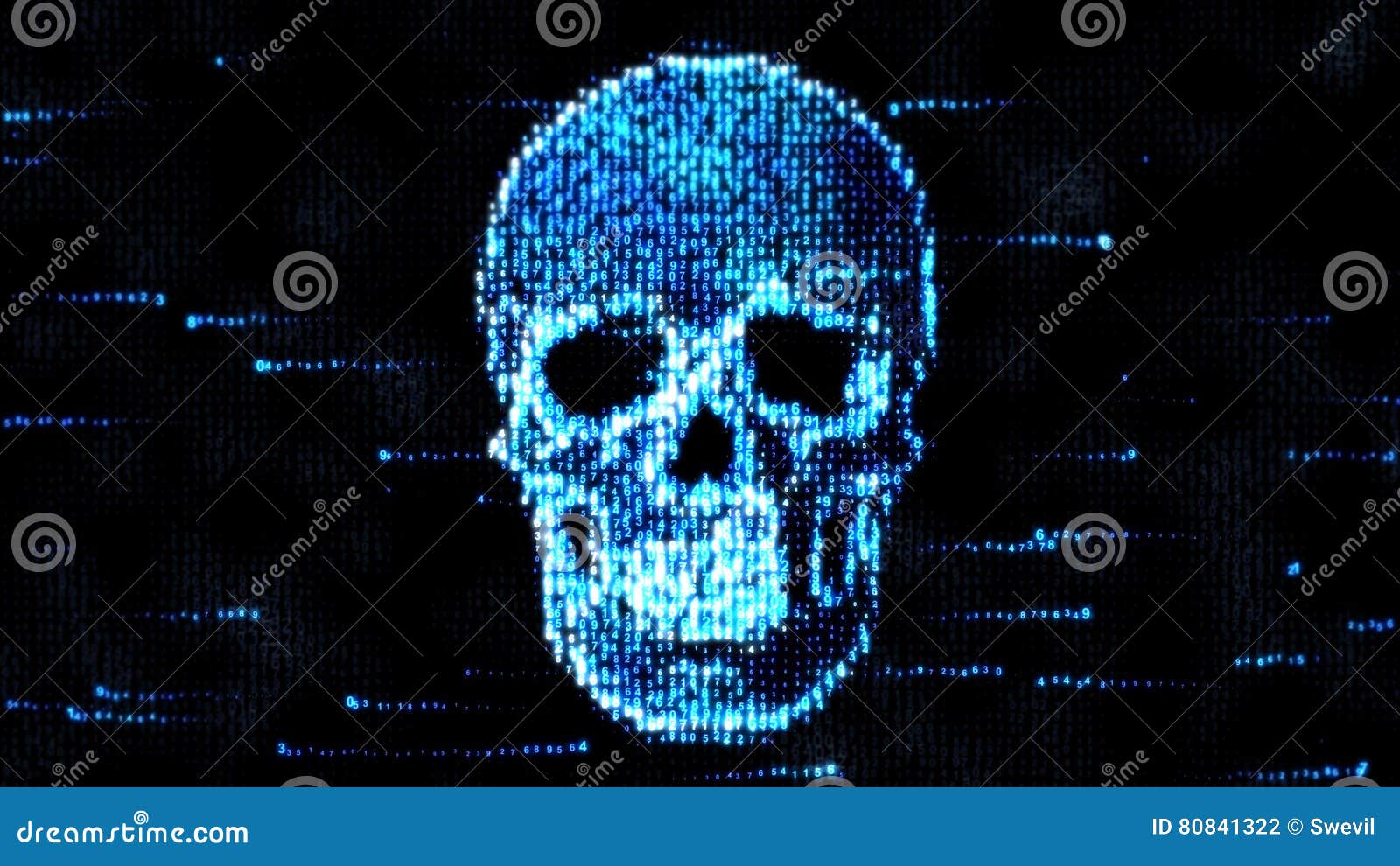 Security Concept. Skull of Binary Code Stock Illustration ... Security Concept. Skull of Binary Code Stock Illustration ...