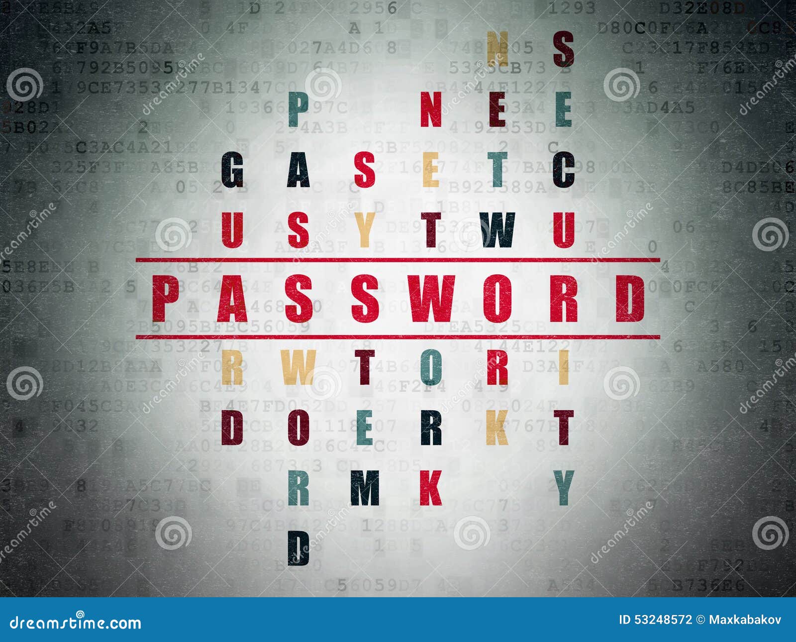 Security Concept: Word Password in Solving Stock Photo - Image of ...