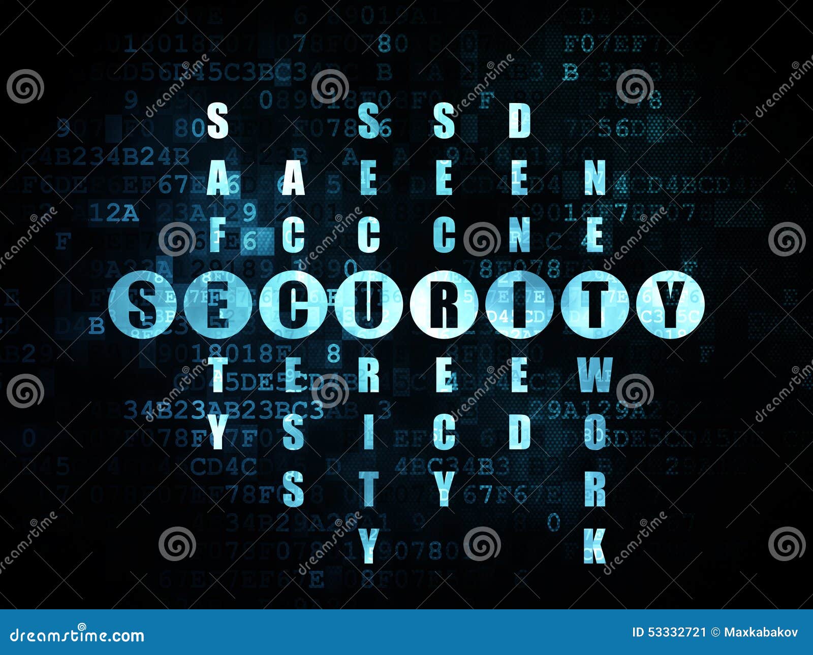 Security Concept: Word Security in Solving Stock Illustration ...