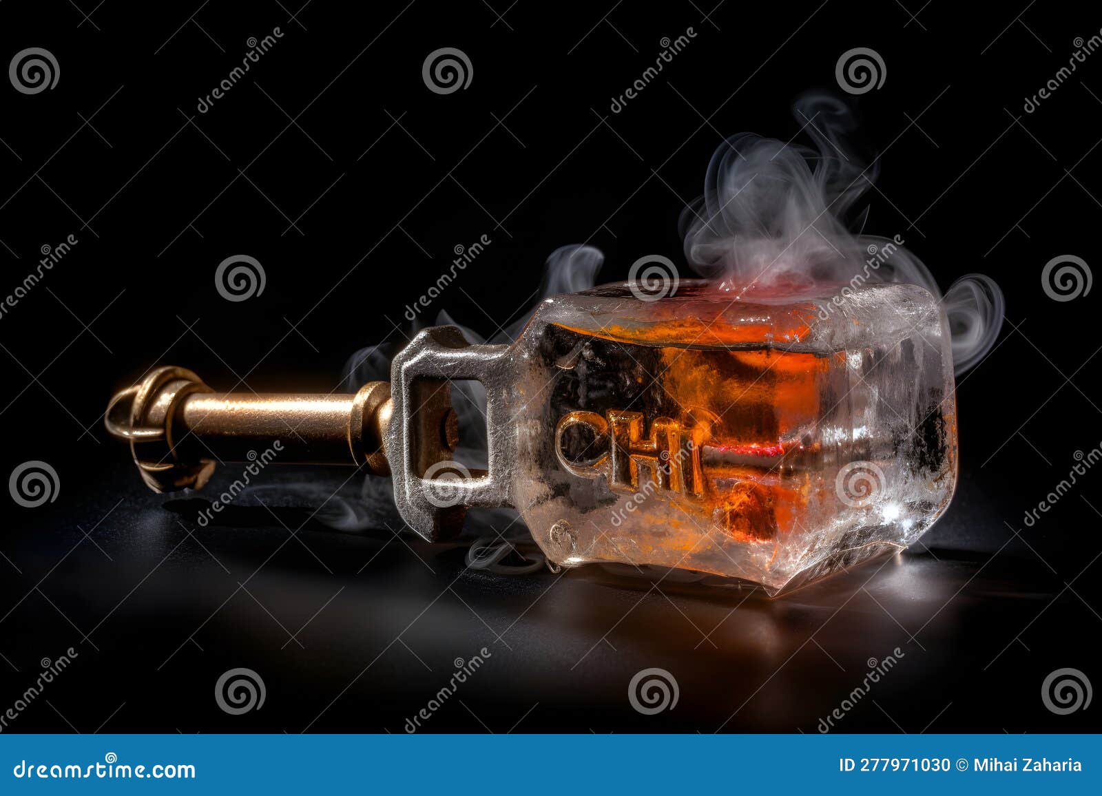 Security - Conceptual Illustration Depicting a Lock Made from Ice and a ...