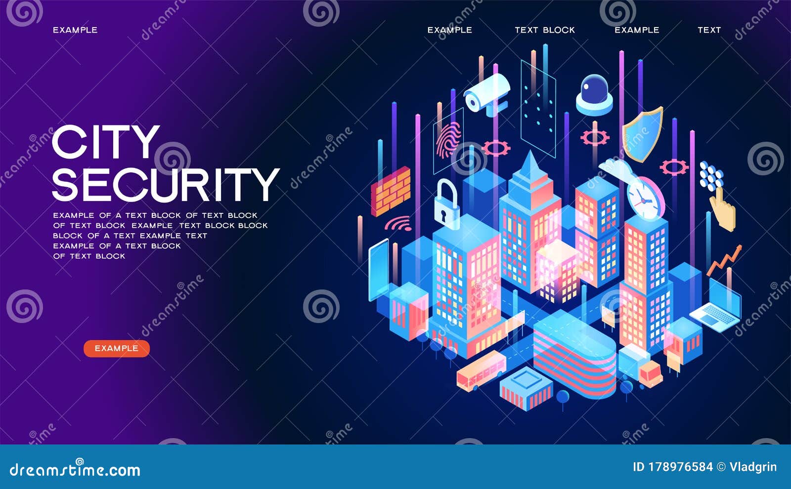 Security Control Concept Banner Stock Vector - Illustration of ...