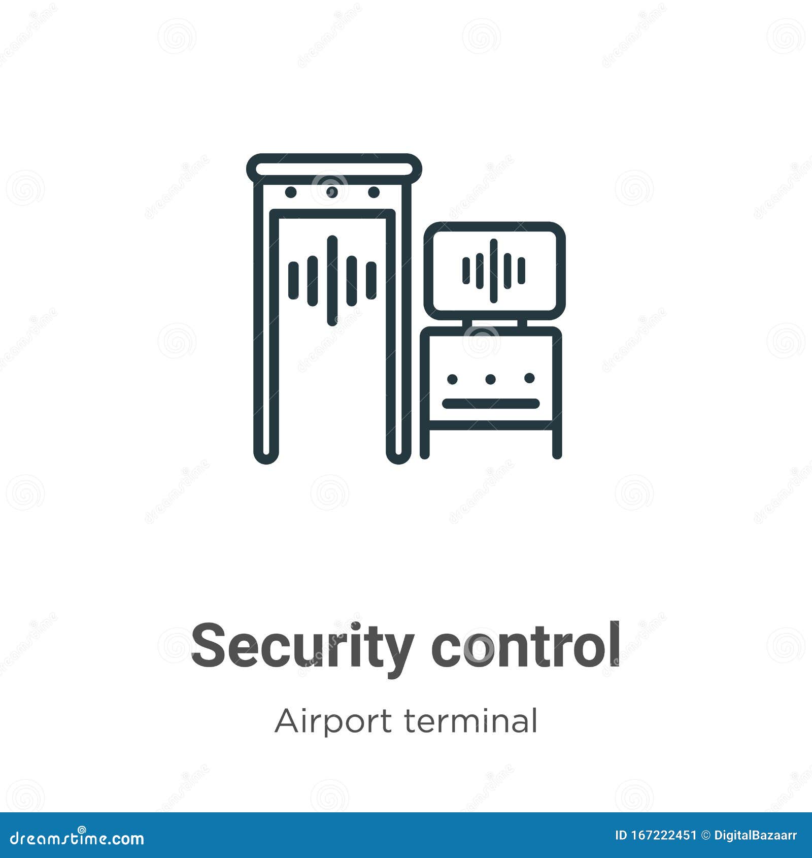 Security Control Outline Vector Icon. Thin Line Black Security Control ...