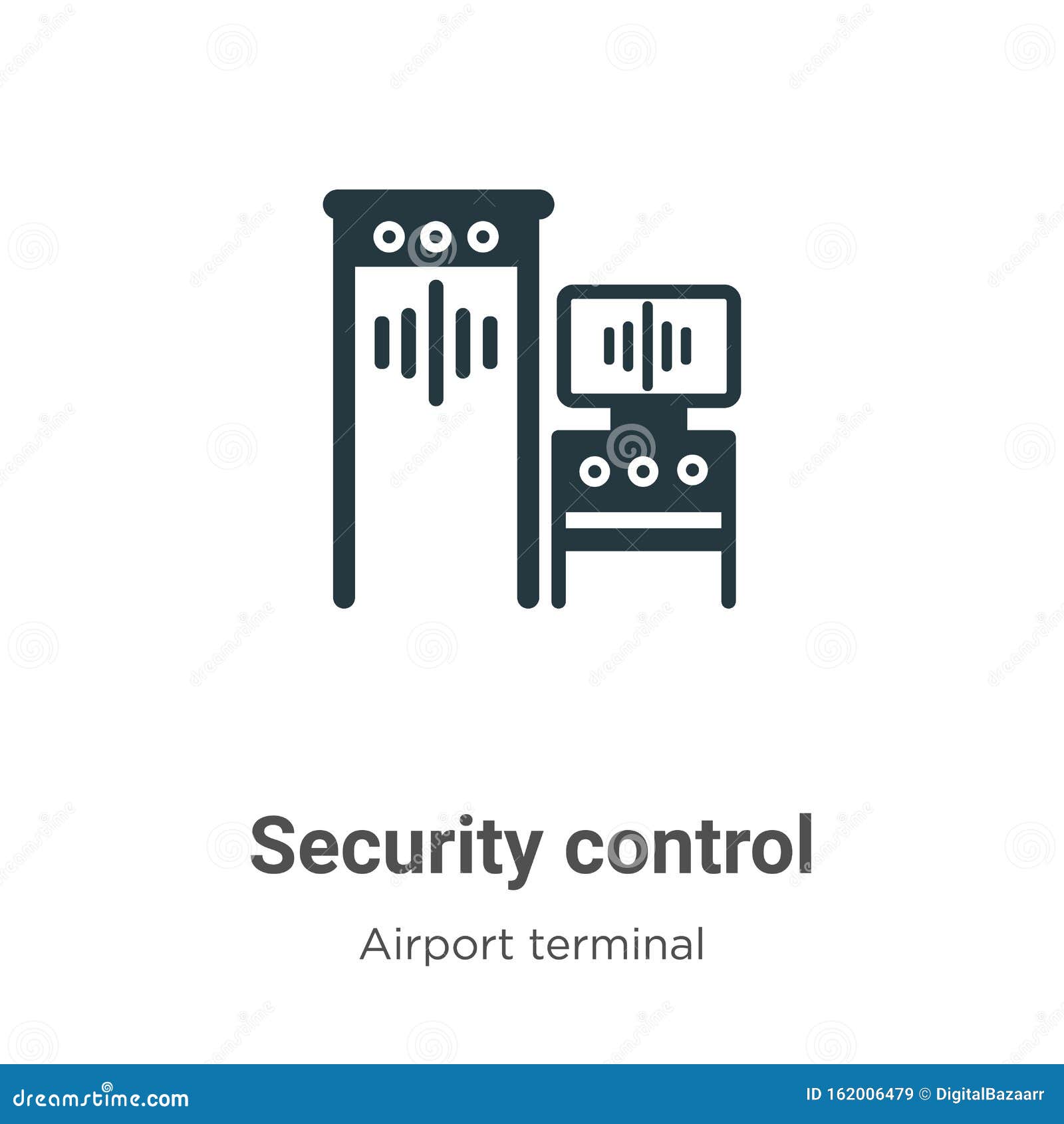 Security Control Vector Icon on White Background. Flat Vector Security ...