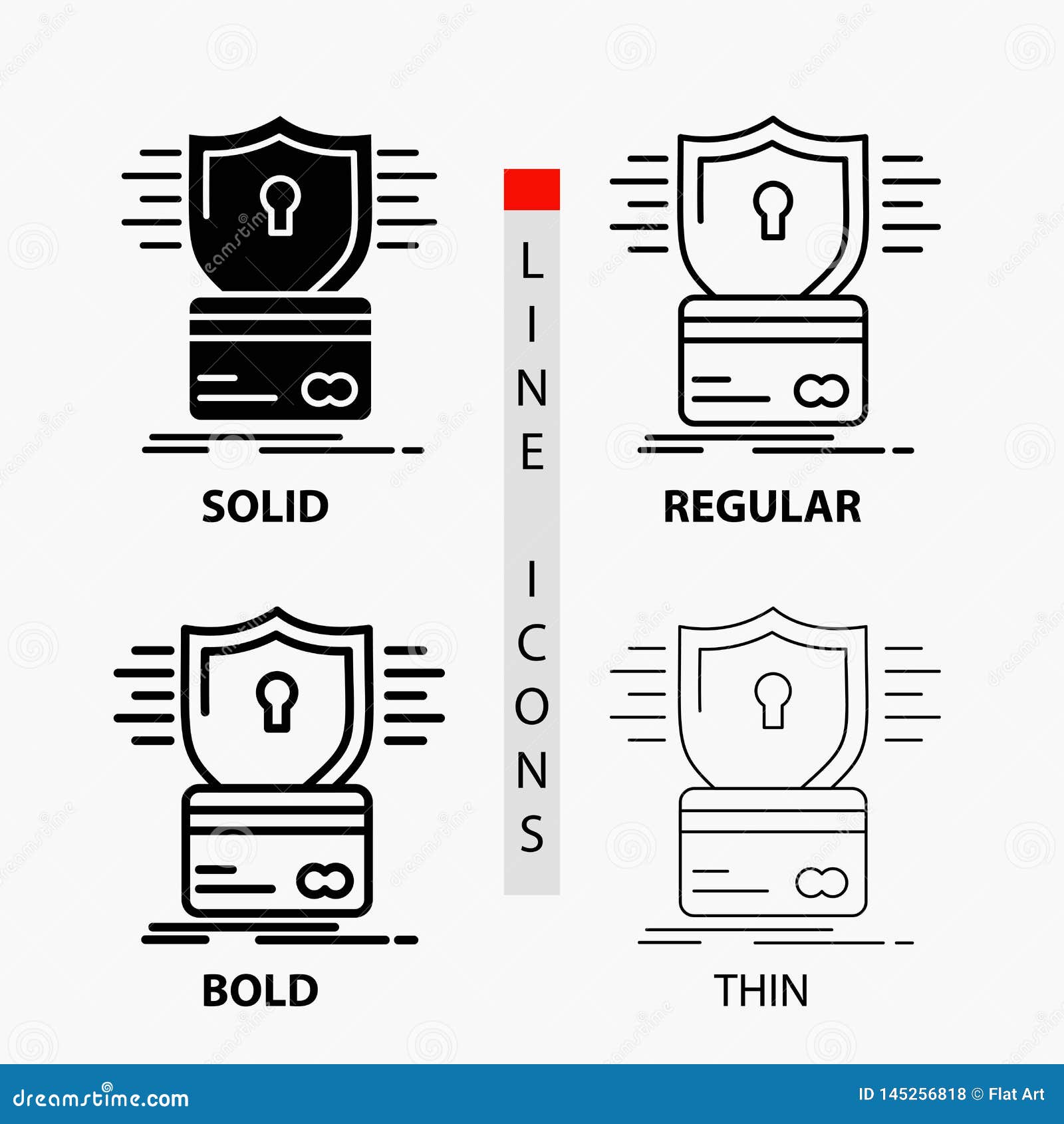 Security, Credit Card, Card, Hacking, Hack Icon in Thin, Regular, Bold ...