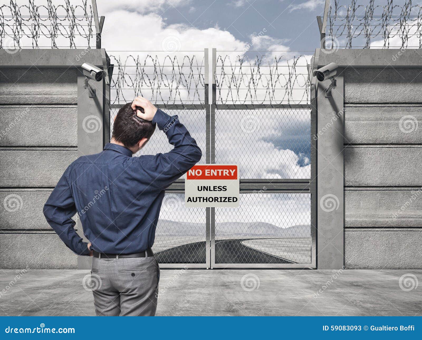 Security stock image. Image of restricted, gate, adult - 59083093