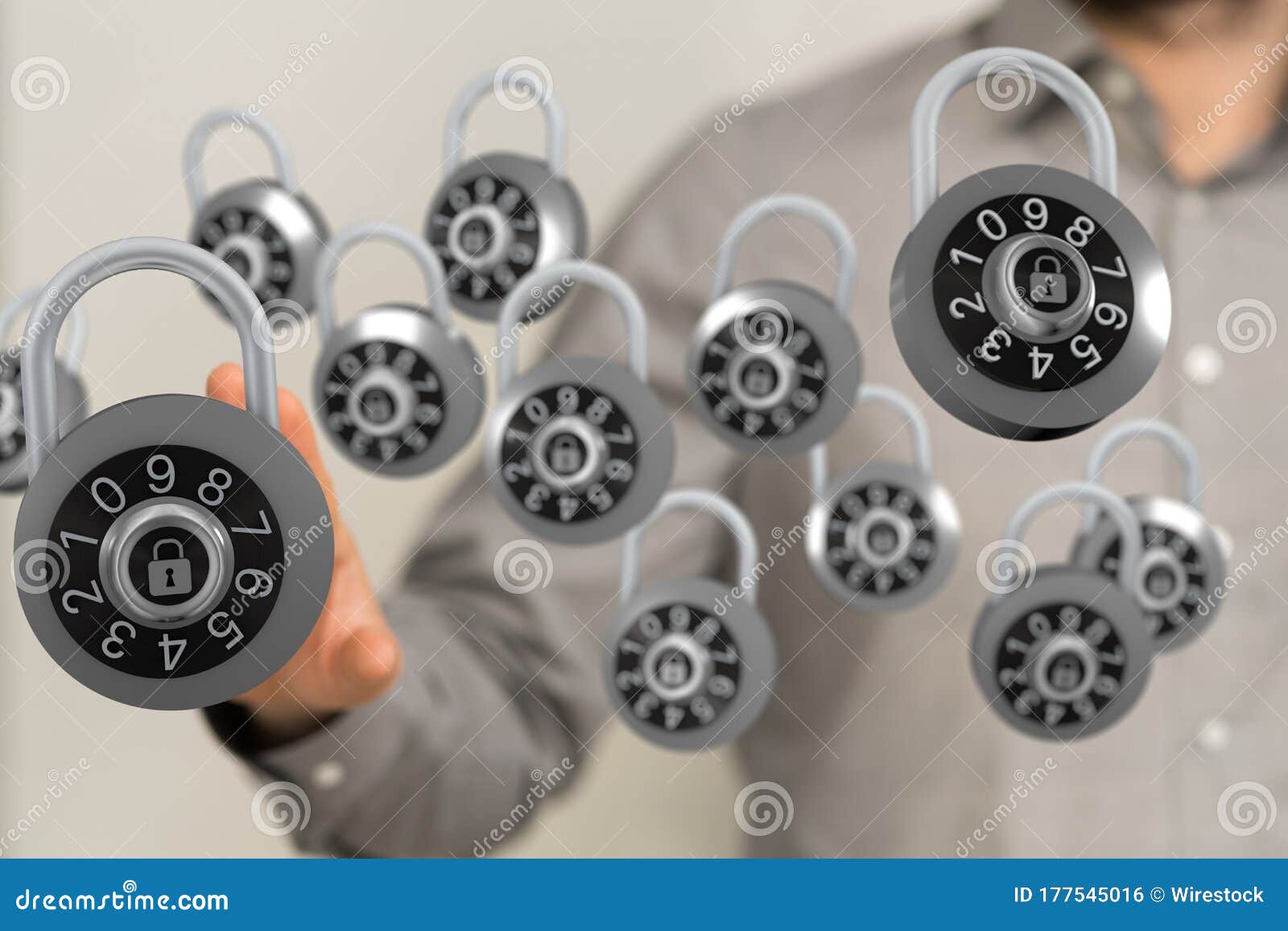 A Security Data Code Digital in Hand Stock Photo - Image of information ...