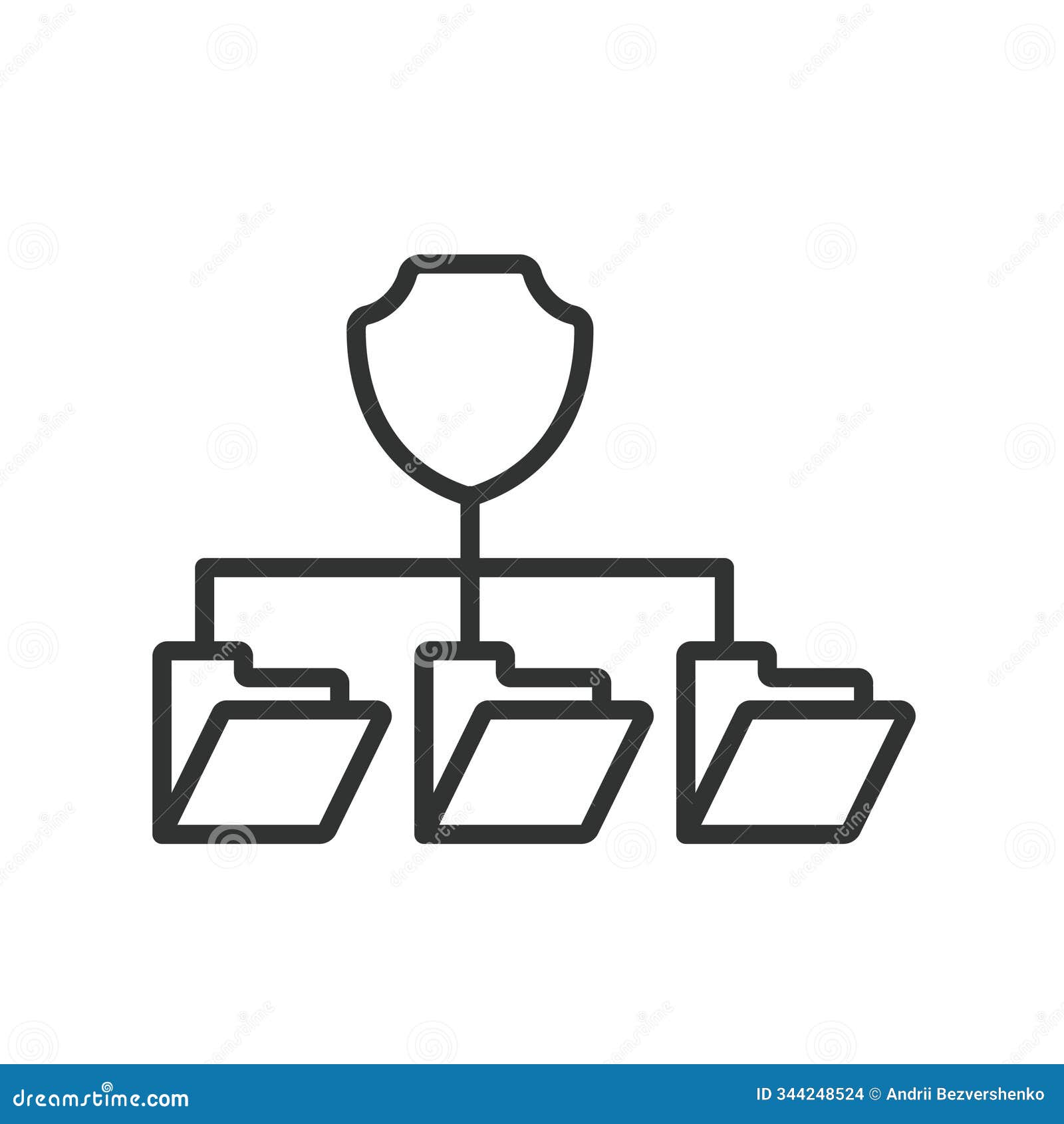 Security Data Folder, Icon in Line Design. Security, Data, Folder, Protection, Privacy ...