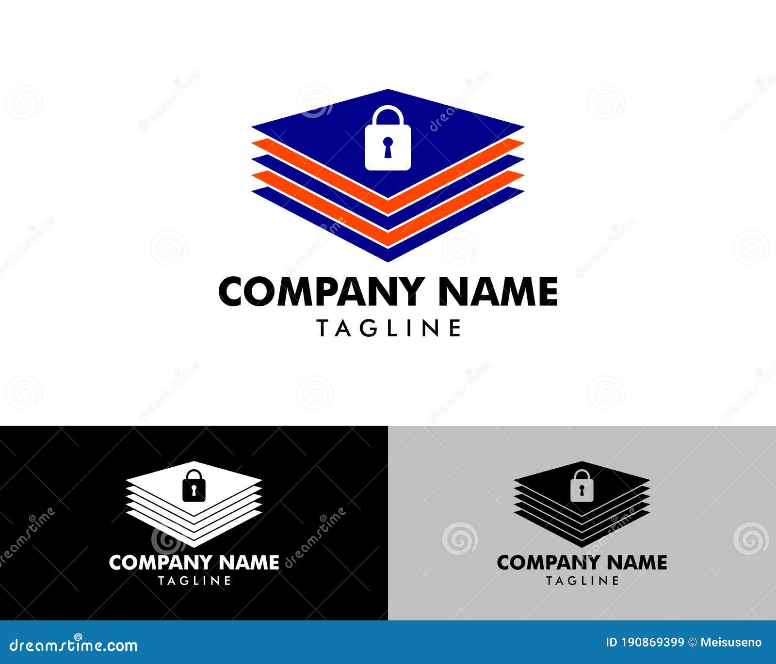 Security Data Lock Logo Vector Template Stock Vector - Illustration of ...