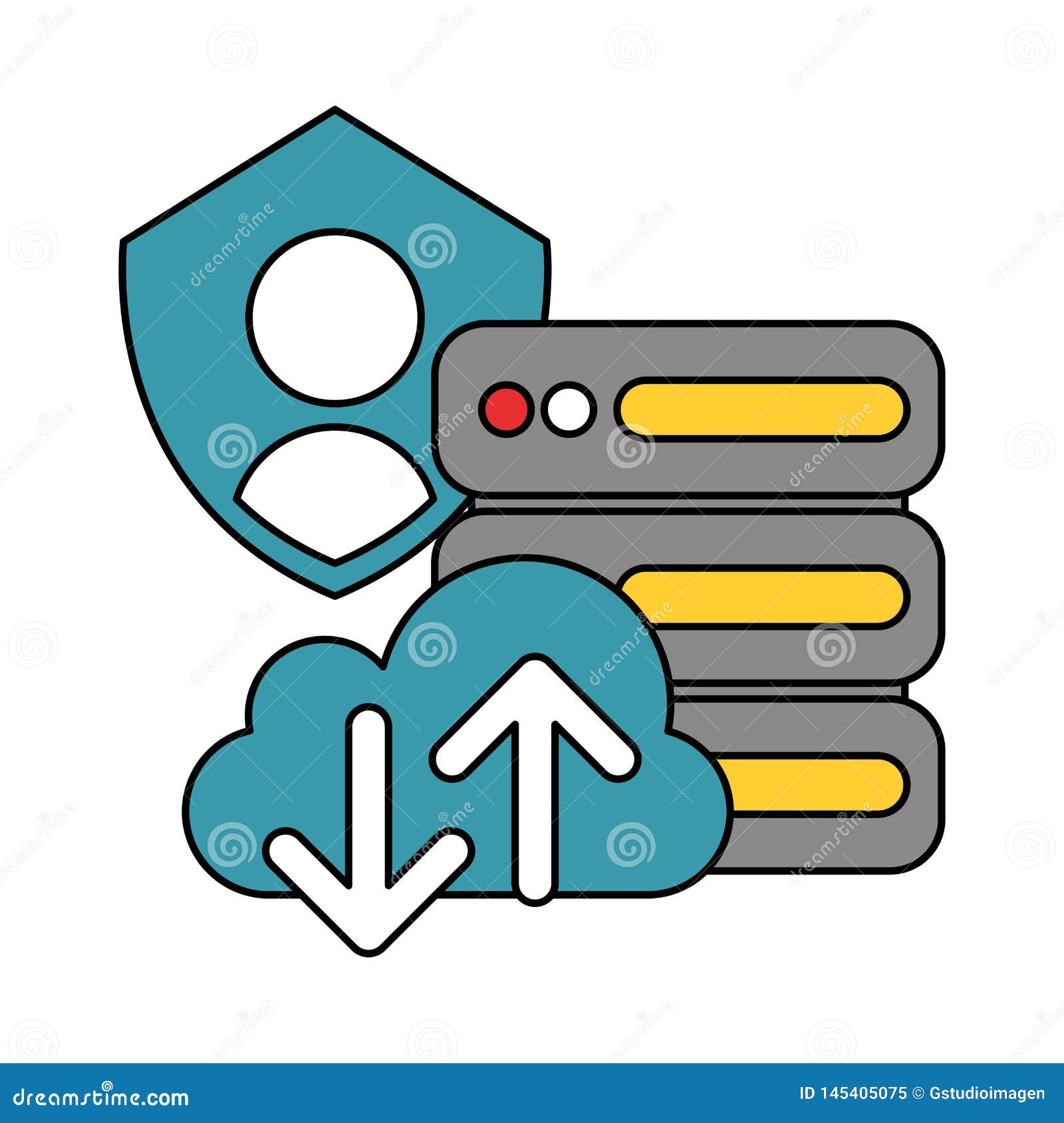 Security data technology stock vector. Illustration of sign - 145405075