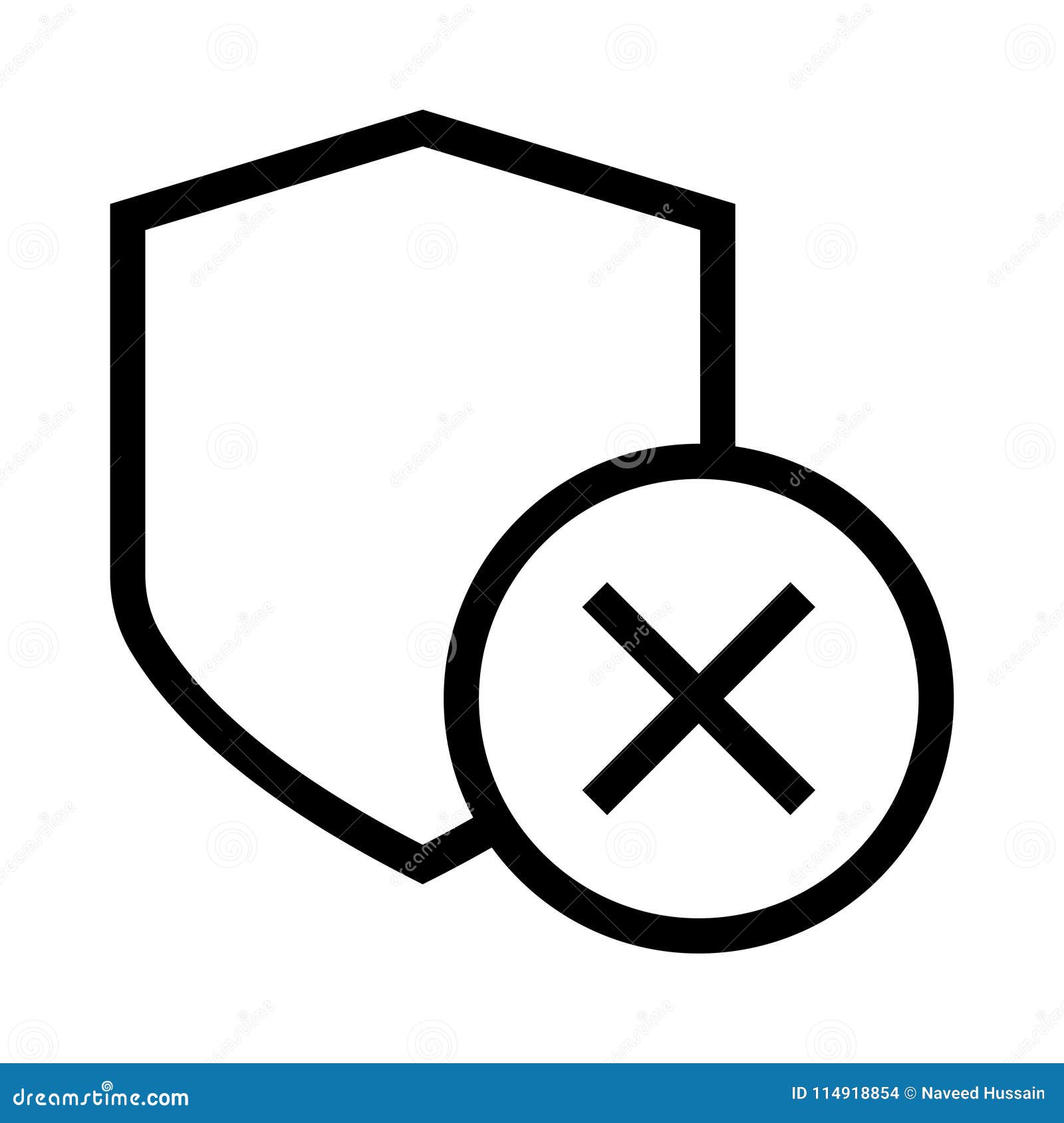 Security Delete Vector Line Icon Stock Vector - Illustration of professional, premium: 114918854