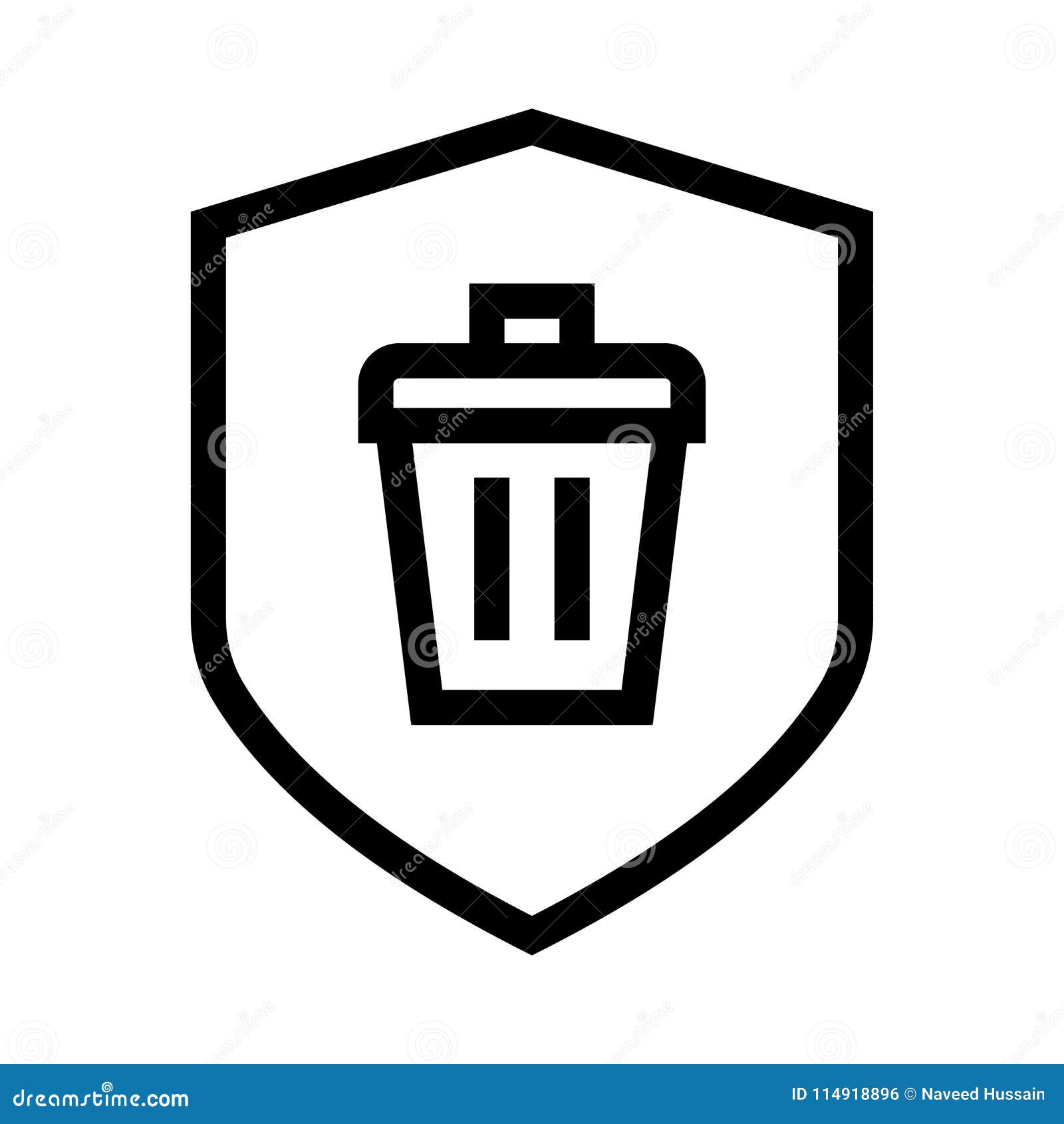 Security Delete Vector Line Icon Stock Vector - Illustration of ...