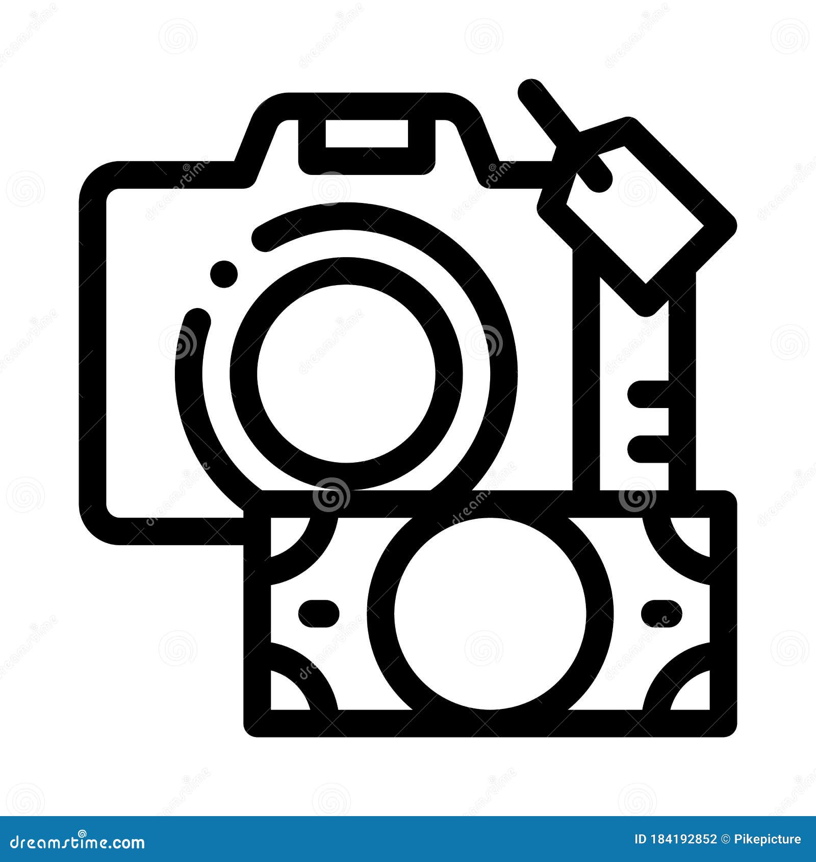 Security Deposit Camera Icon Vector Outline Illustration Stock Vector ...