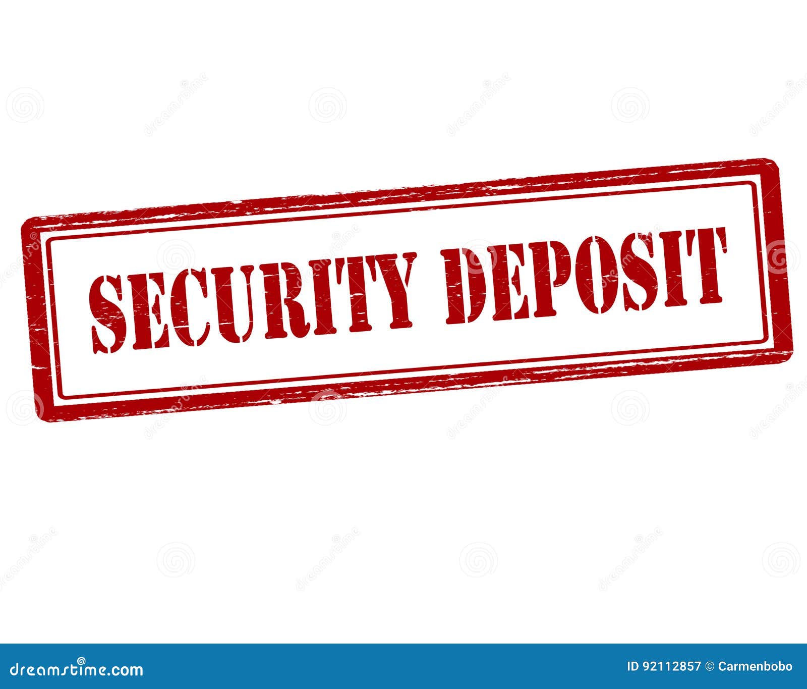 Security deposit stock illustration. Illustration of text - 92112857
