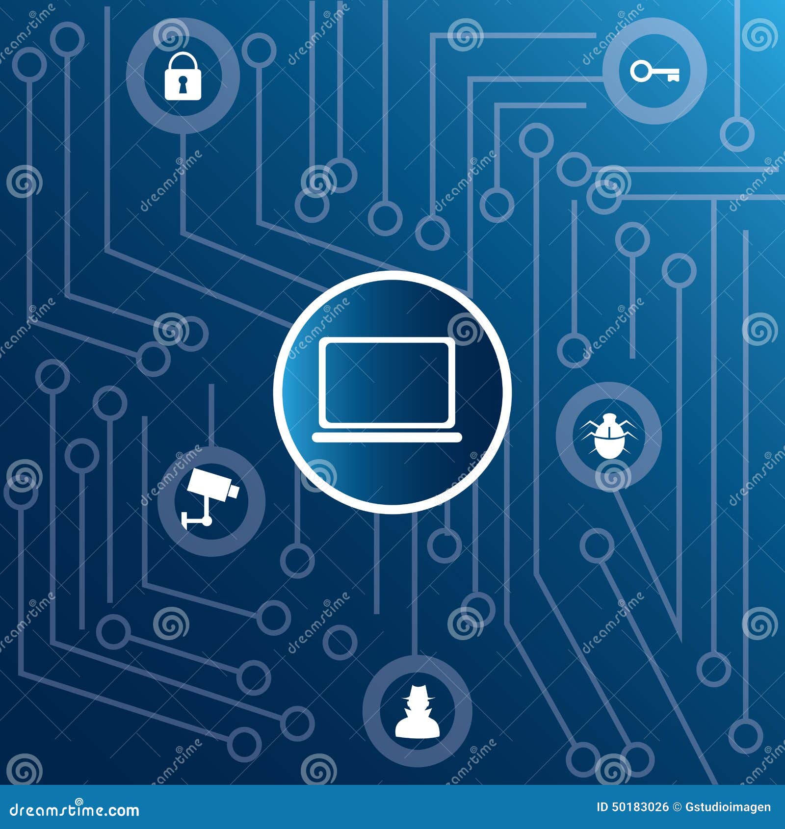 Security Design, Vector Illustration. Stock Vector - Illustration of ...