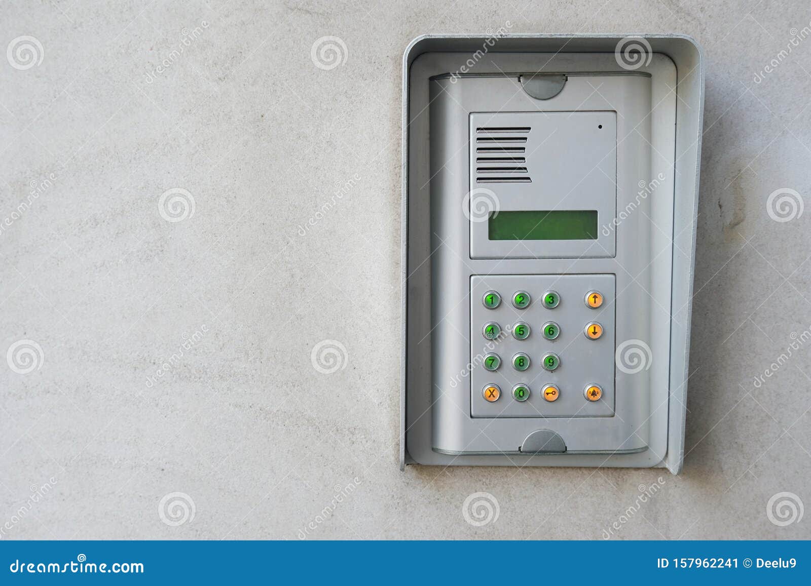Intercom on Exterior Wall of Residential Building Stock Image - Image ...