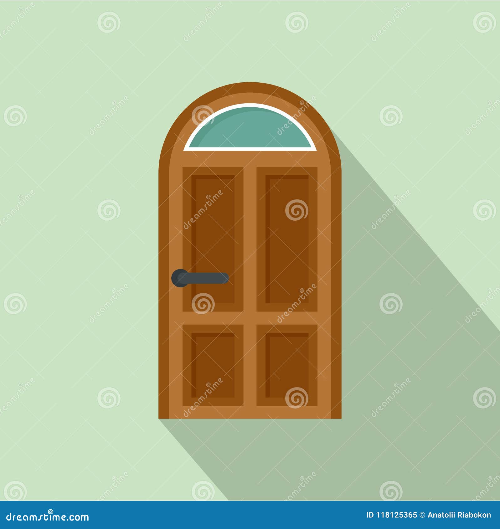 Security Door Icon, Flat Style Stock Vector - Illustration of access ...