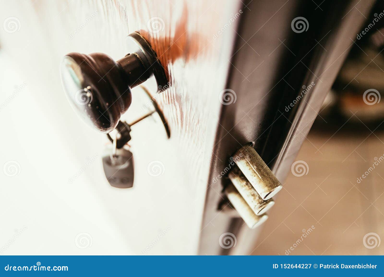 Security Door with Theft Protection Stock Image - Image of delinquency ...