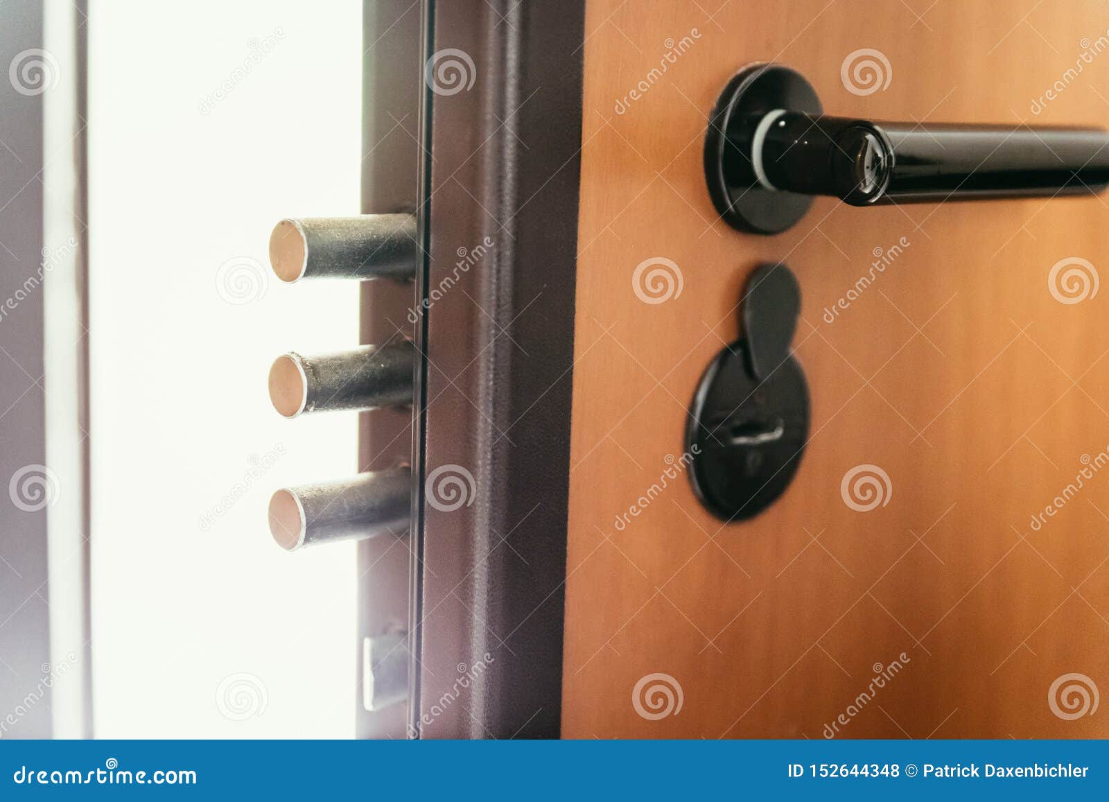 Security Door with Theft Protection Stock Photo - Image of burglar ...