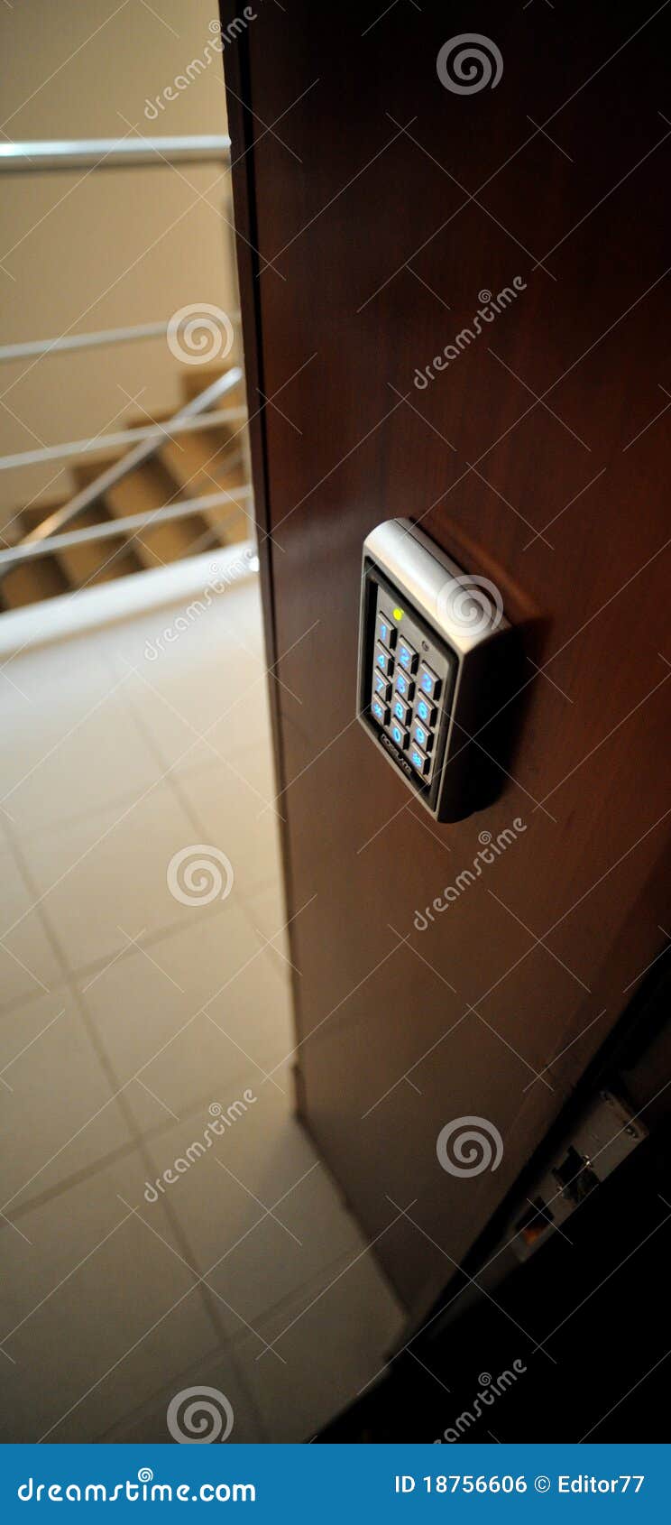 Door with Security Code Device Stock Photo - Image of lock, device ...