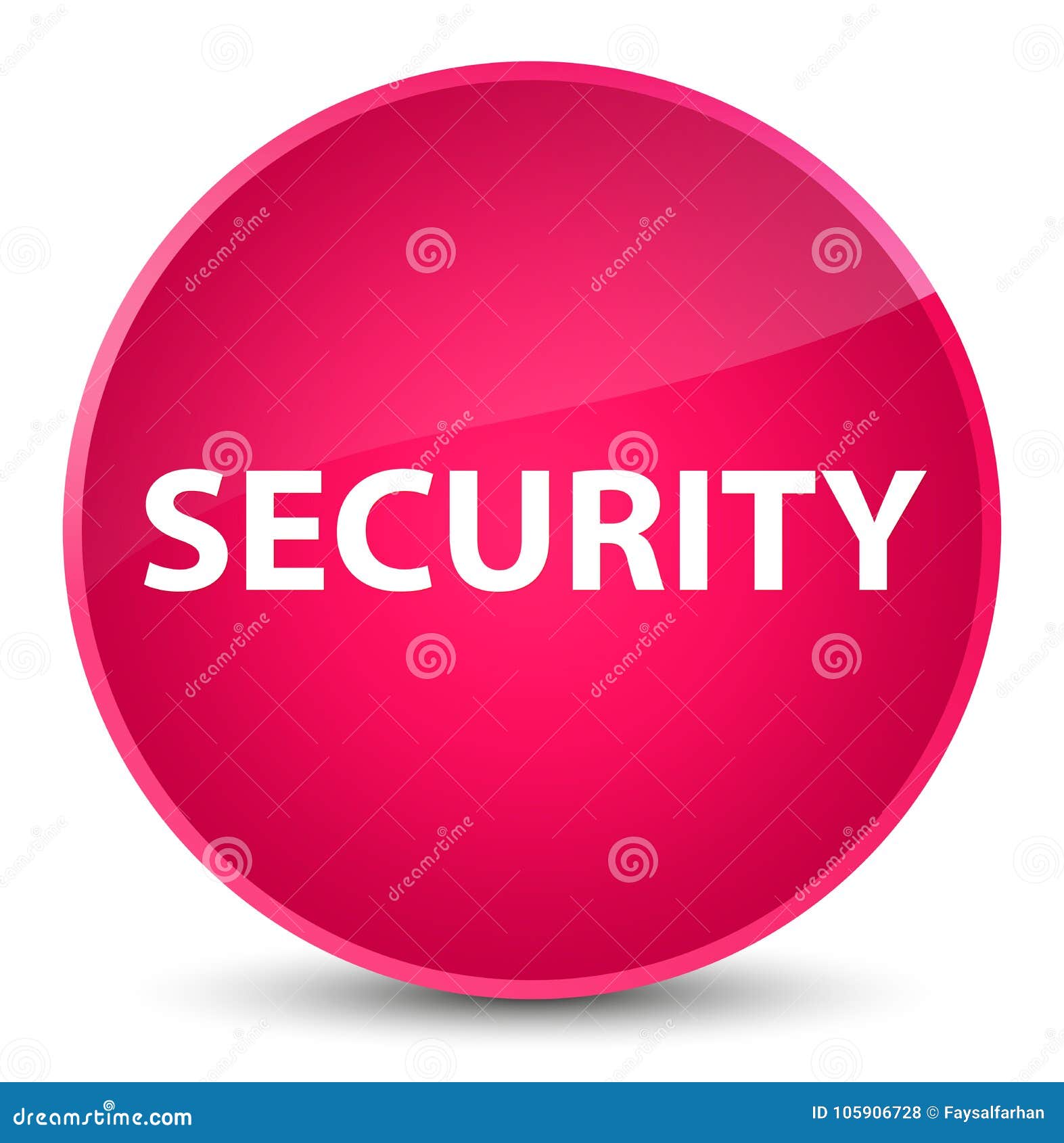Security Elegant Pink Round Button Stock Illustration - Illustration of ...