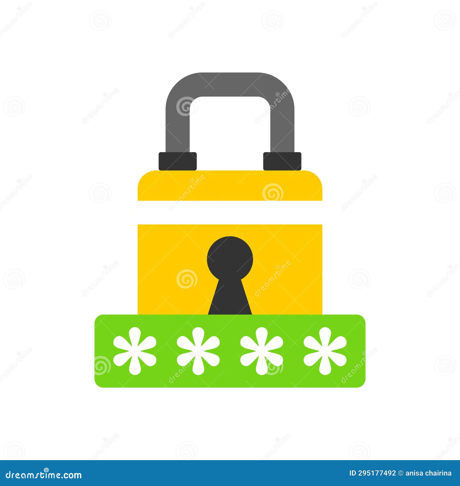 Security Element Vector Flat Design Stock Illustration - Illustration of defense, business ...