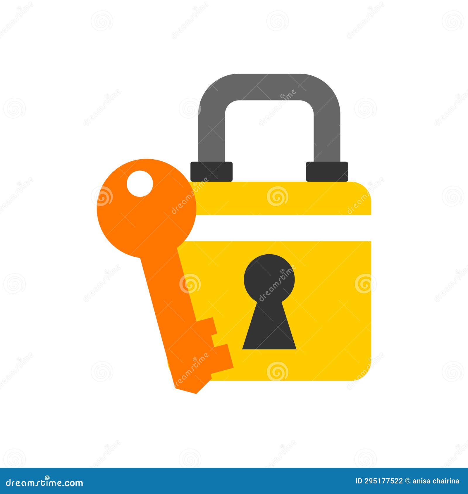Security Element Vector Flat Design Stock Illustration - Illustration of information, connection ...