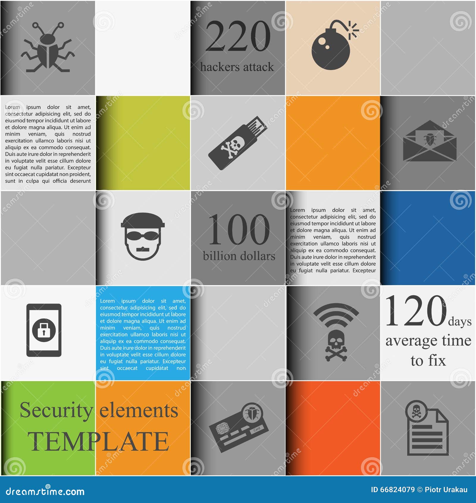 Infographic With Security Shield. Infographics For Business ...