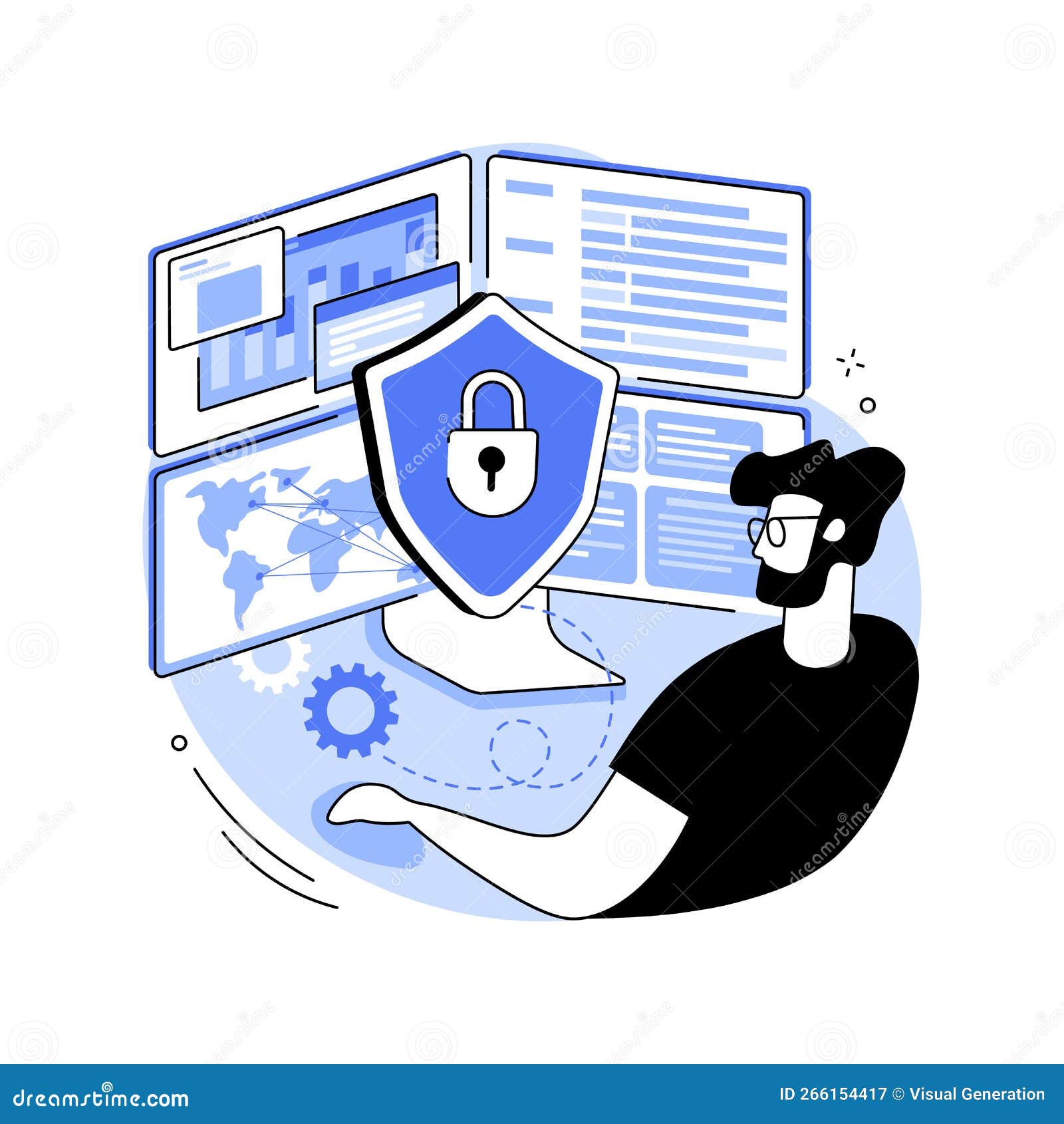 Security Engineer Isolated Cartoon Vector Illustrations. Stock Vector ...