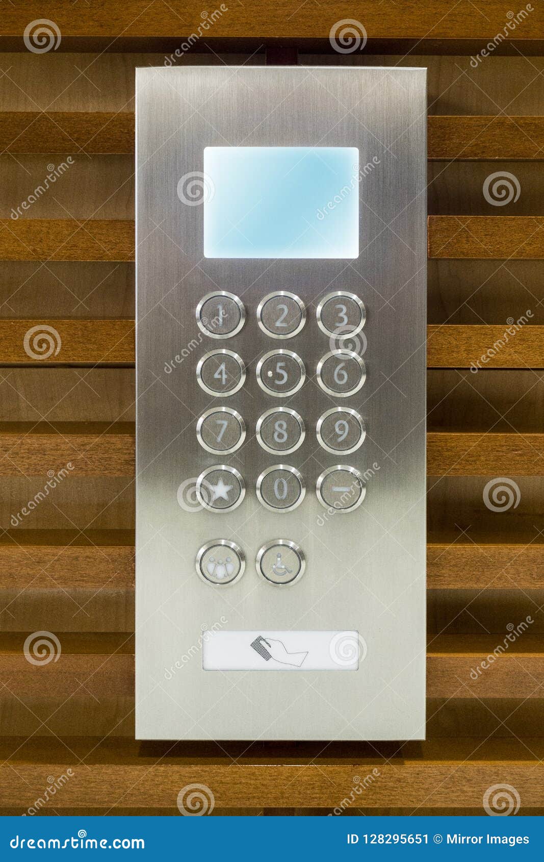 Security Entrants with Finger Print Screen and Number Code Stock Image ...