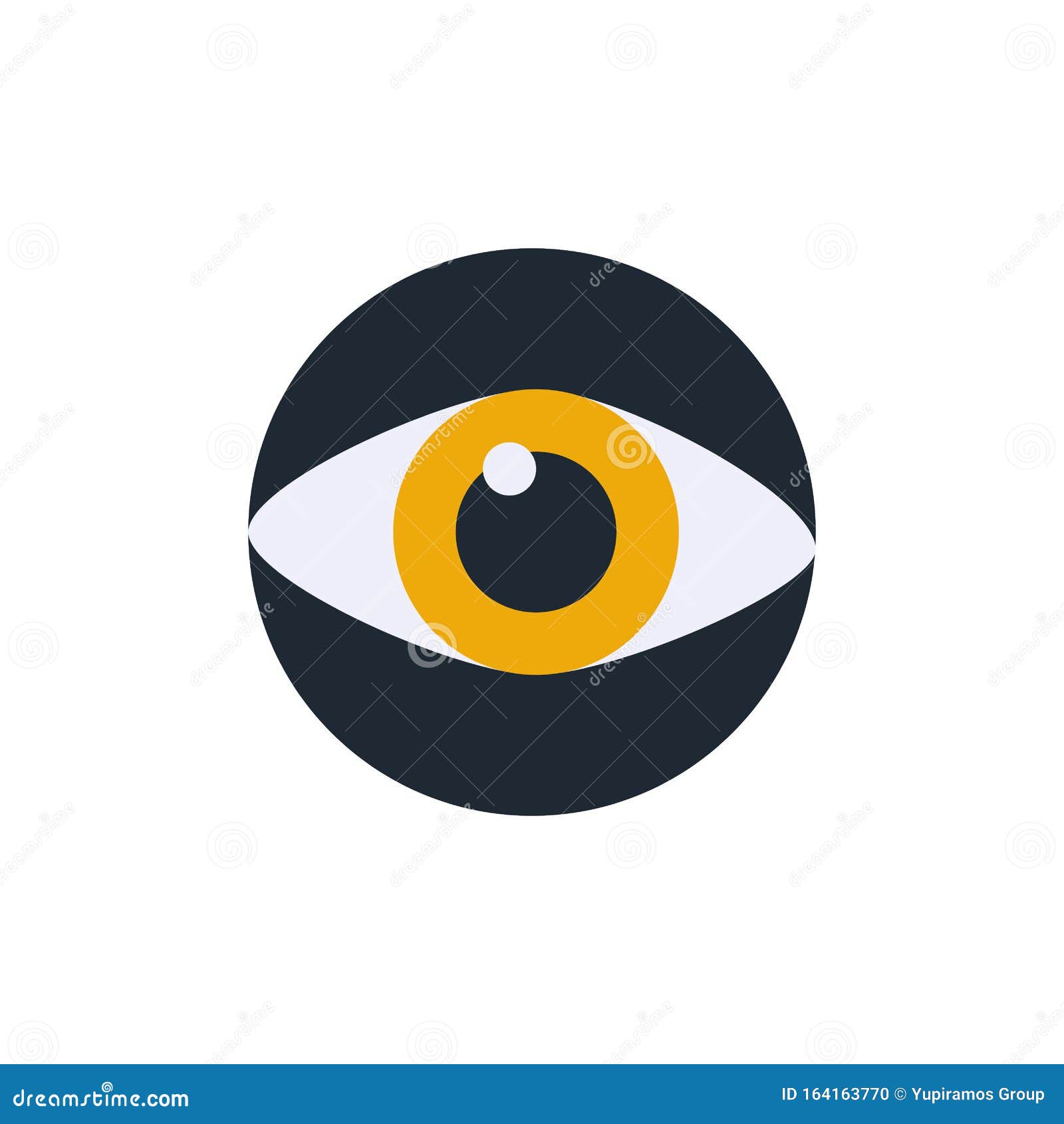 Security Eye Flat Style Icon Stock Vector - Illustration of security ...