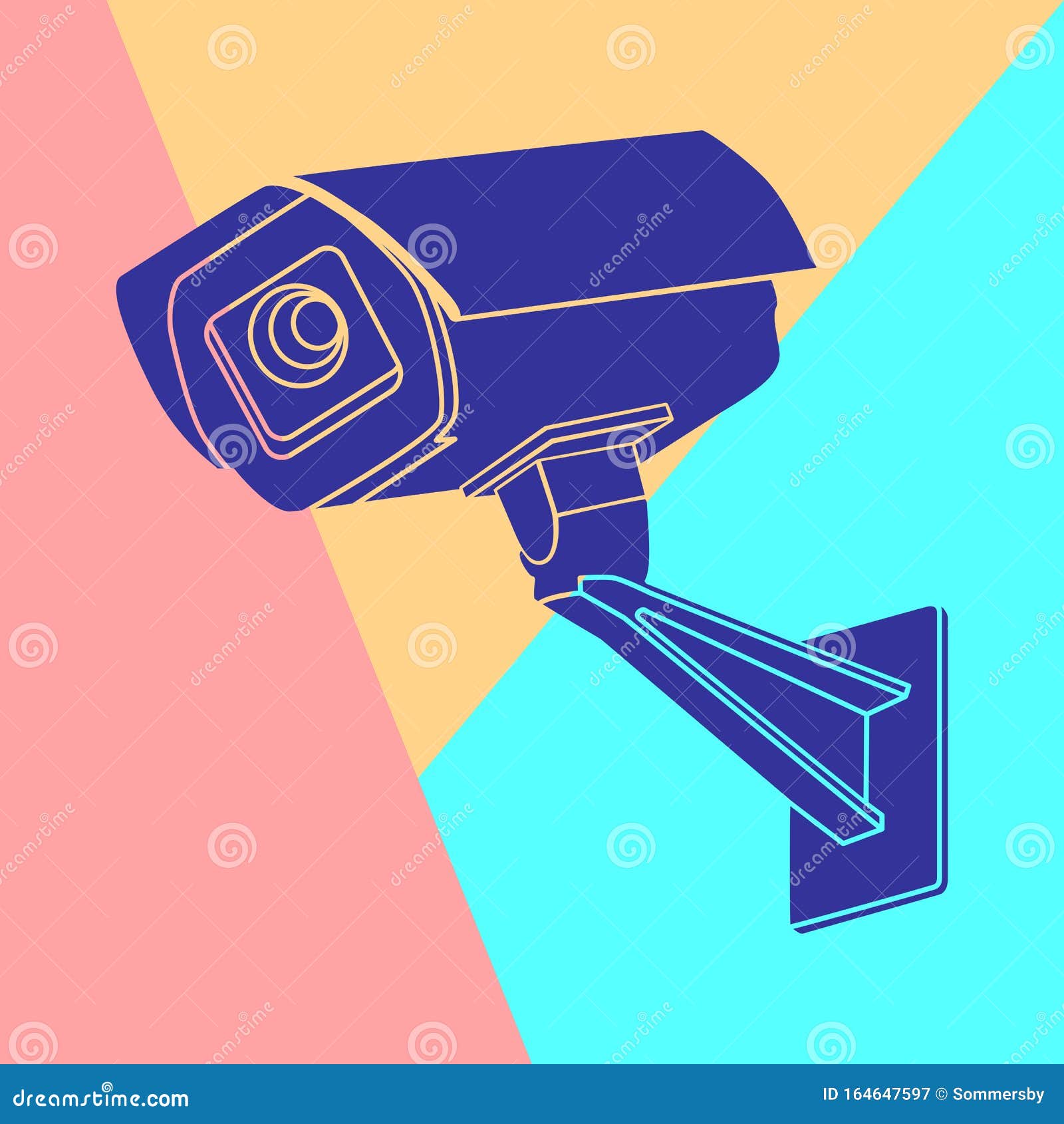 Silhouette CCTV Square Shaped - Icon, Symbol, Cartoon Logo For Security ...