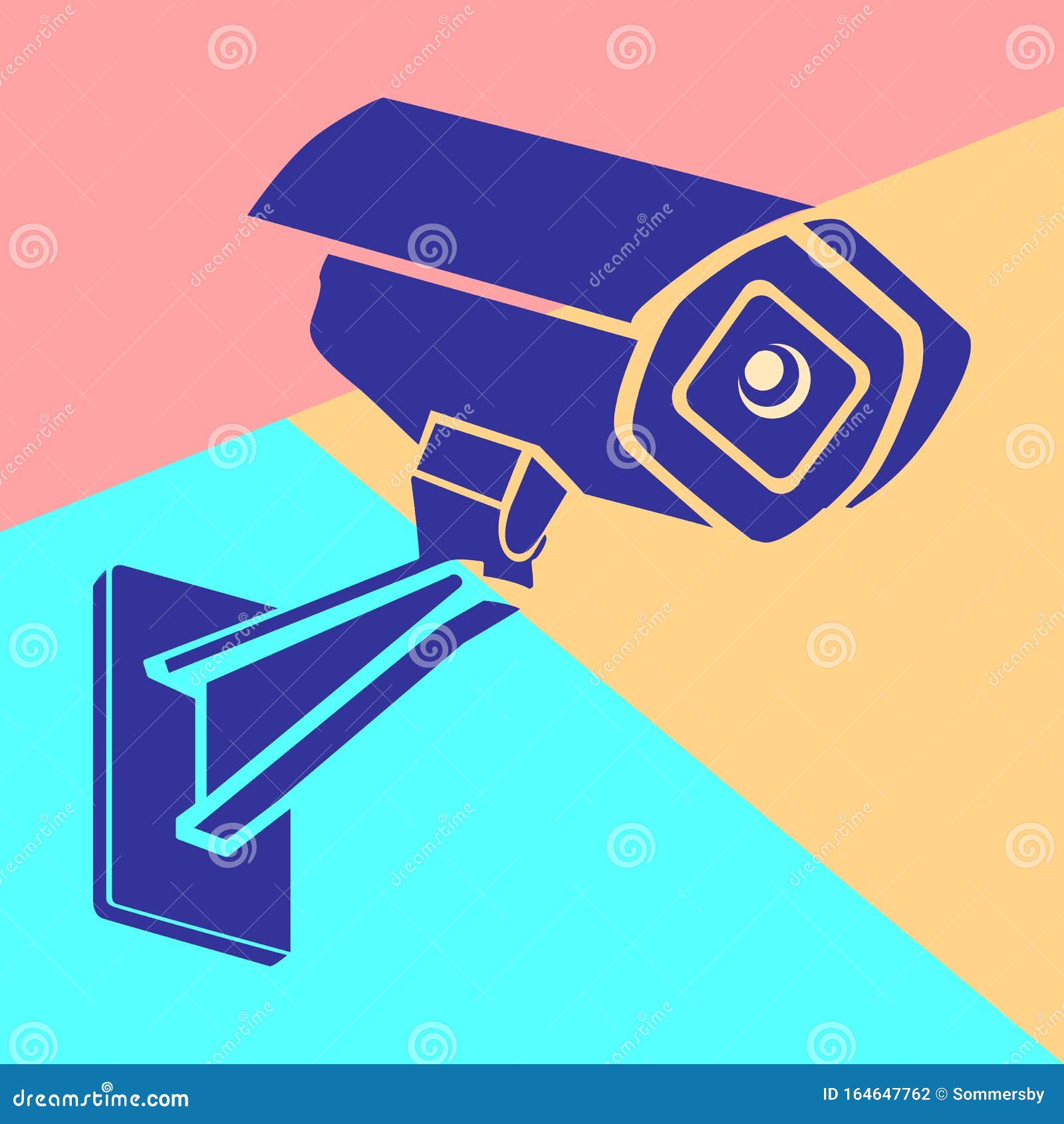 Silhouette CCTV Square Shaped - Icon, Symbol, Cartoon Logo For Security ...