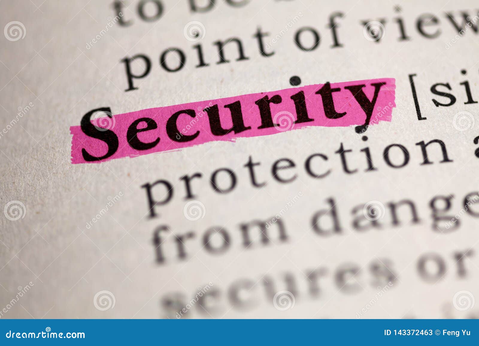 Definition of the Word Security Stock Image - Image of close, security ...