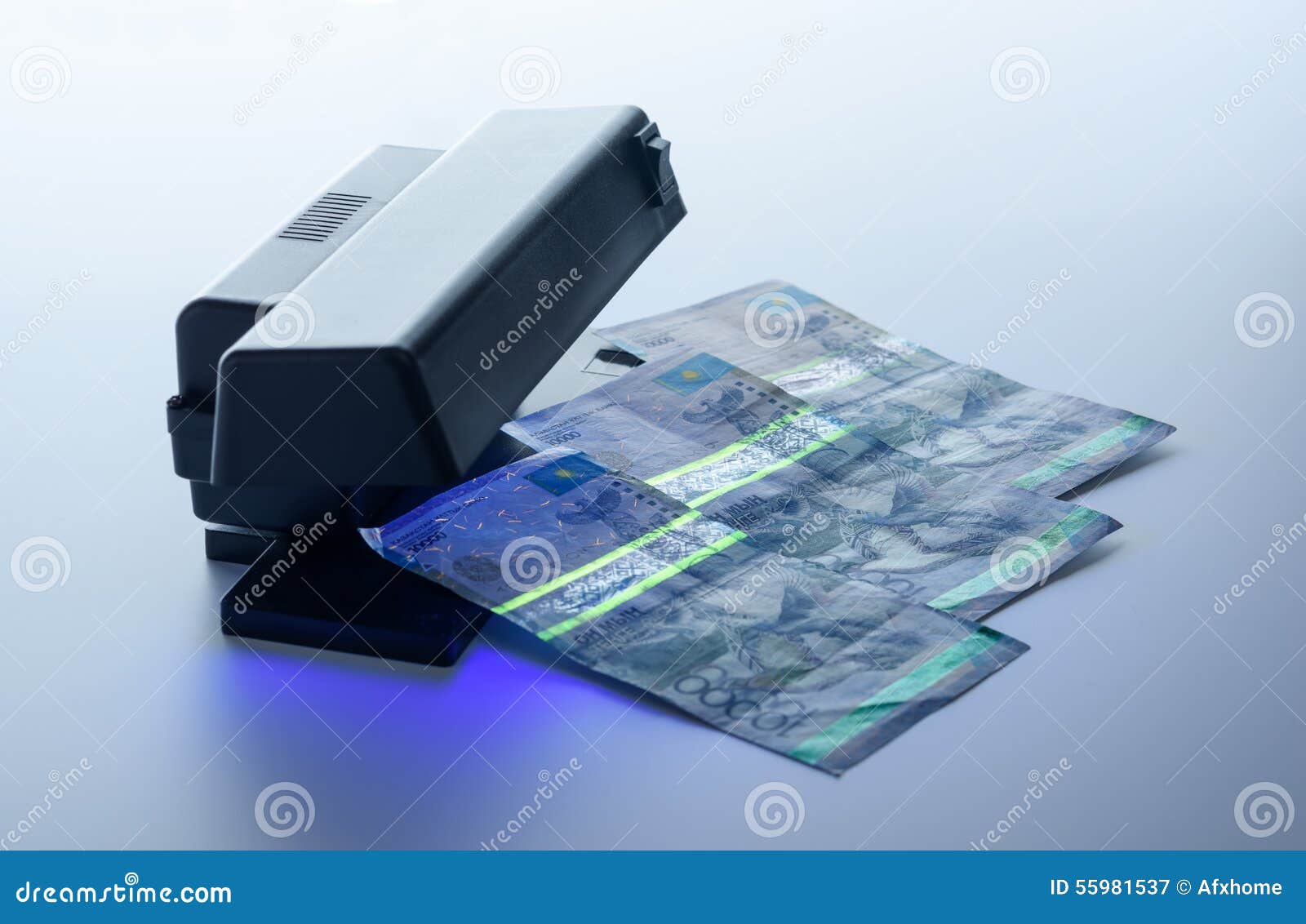 Security Features on Banknote in UV Light Protection Stock Image ...