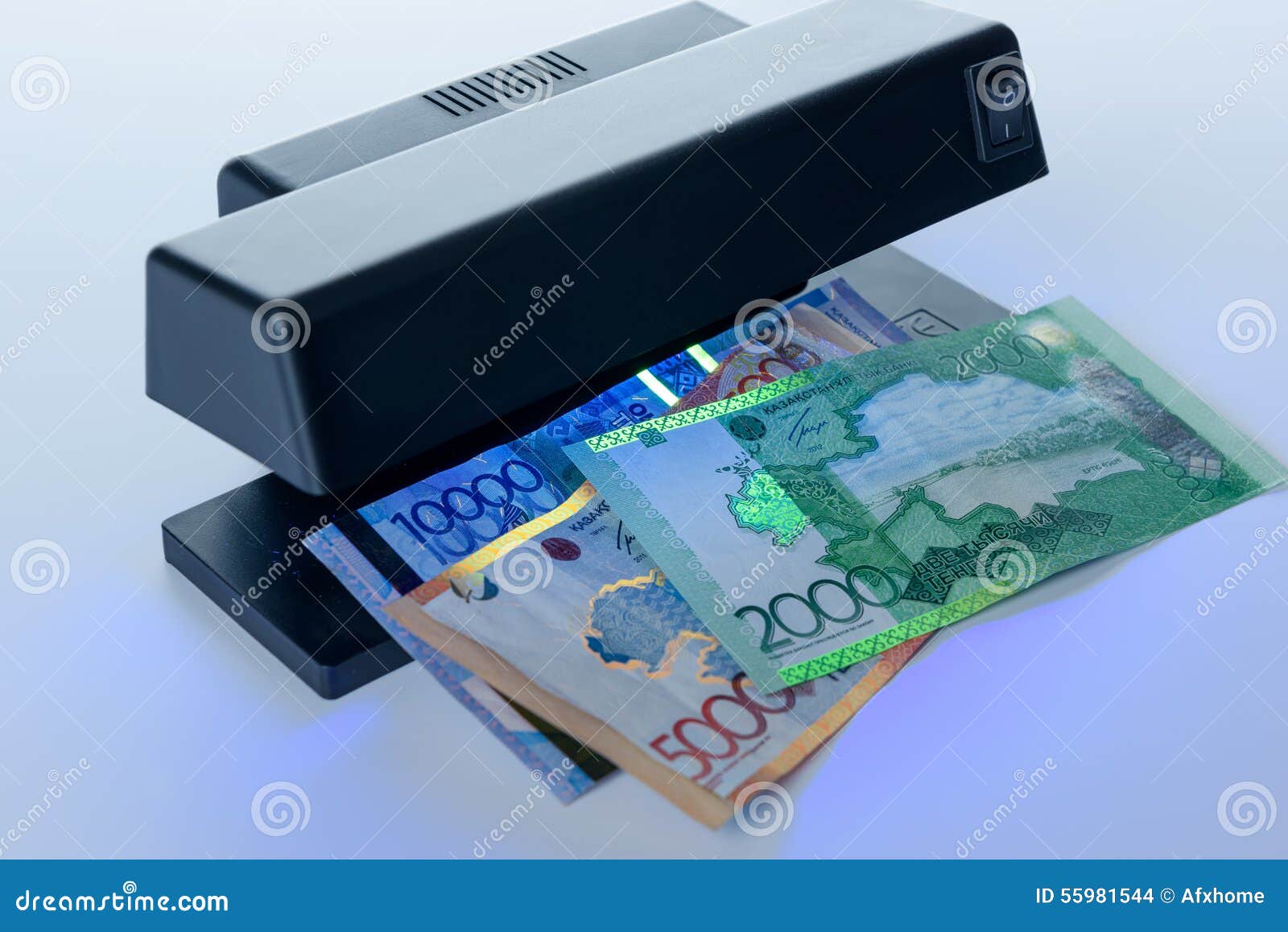 Security Features on Banknote in UV Light Protection Stock Photo ...